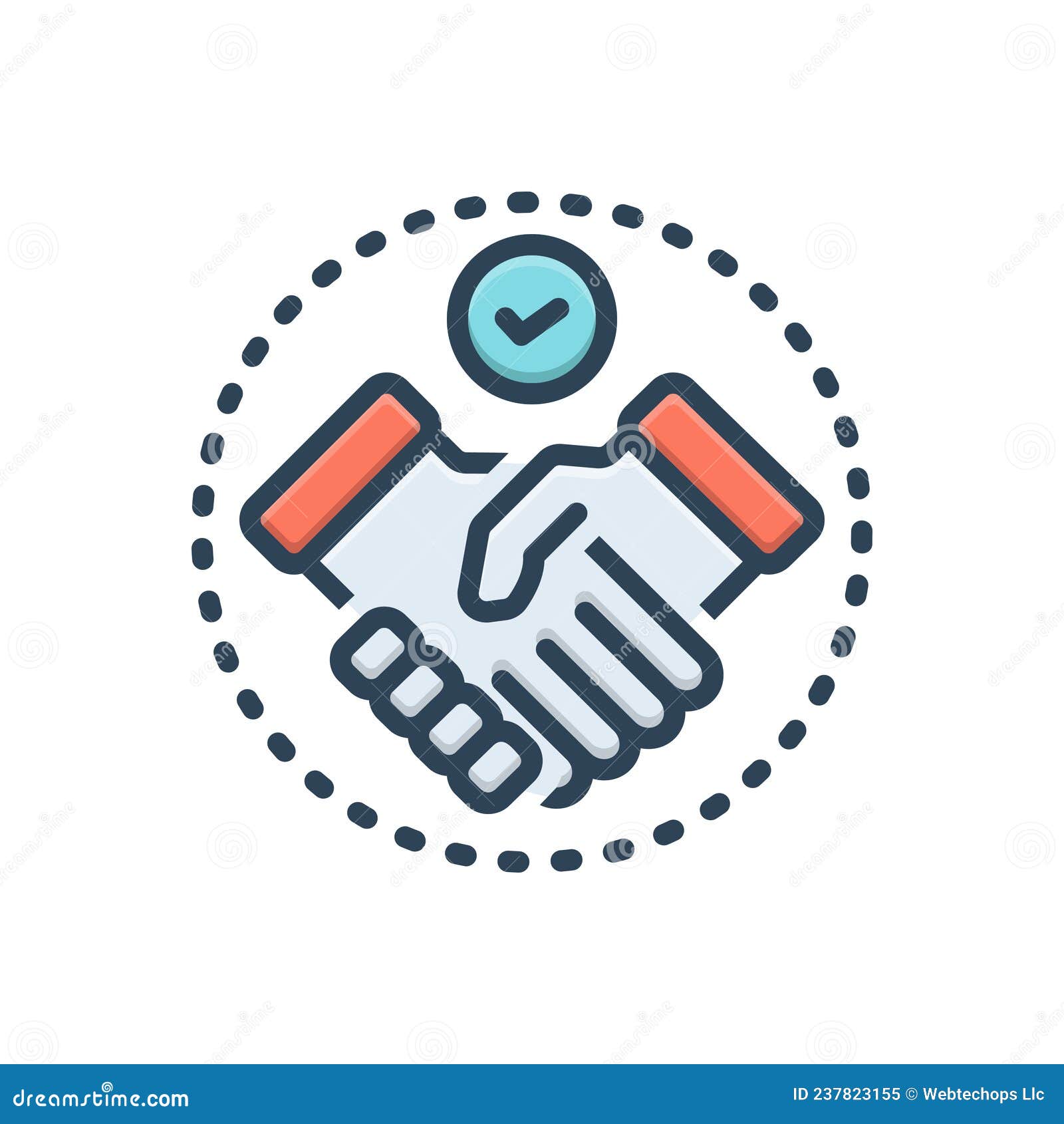 Color Illustration Icon for Settlement, Agreement and Handshake Stock ...