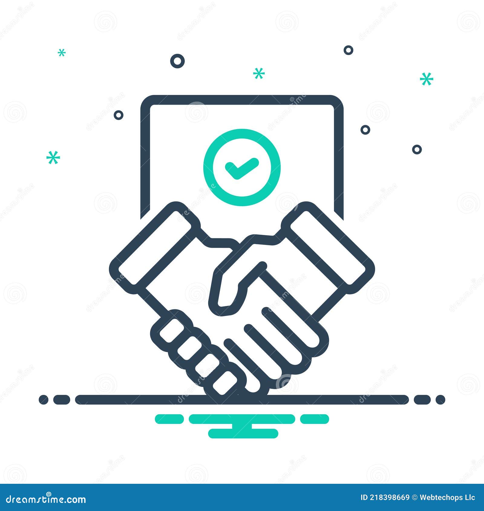 Mix Icon for Settlement, Agreement and Deal Stock Vector - Illustration ...