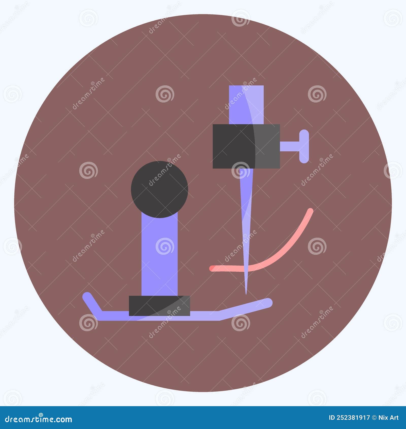 Icon Sewing Machine Parts. Suitable for Tailor Symbol. Flat Style ...