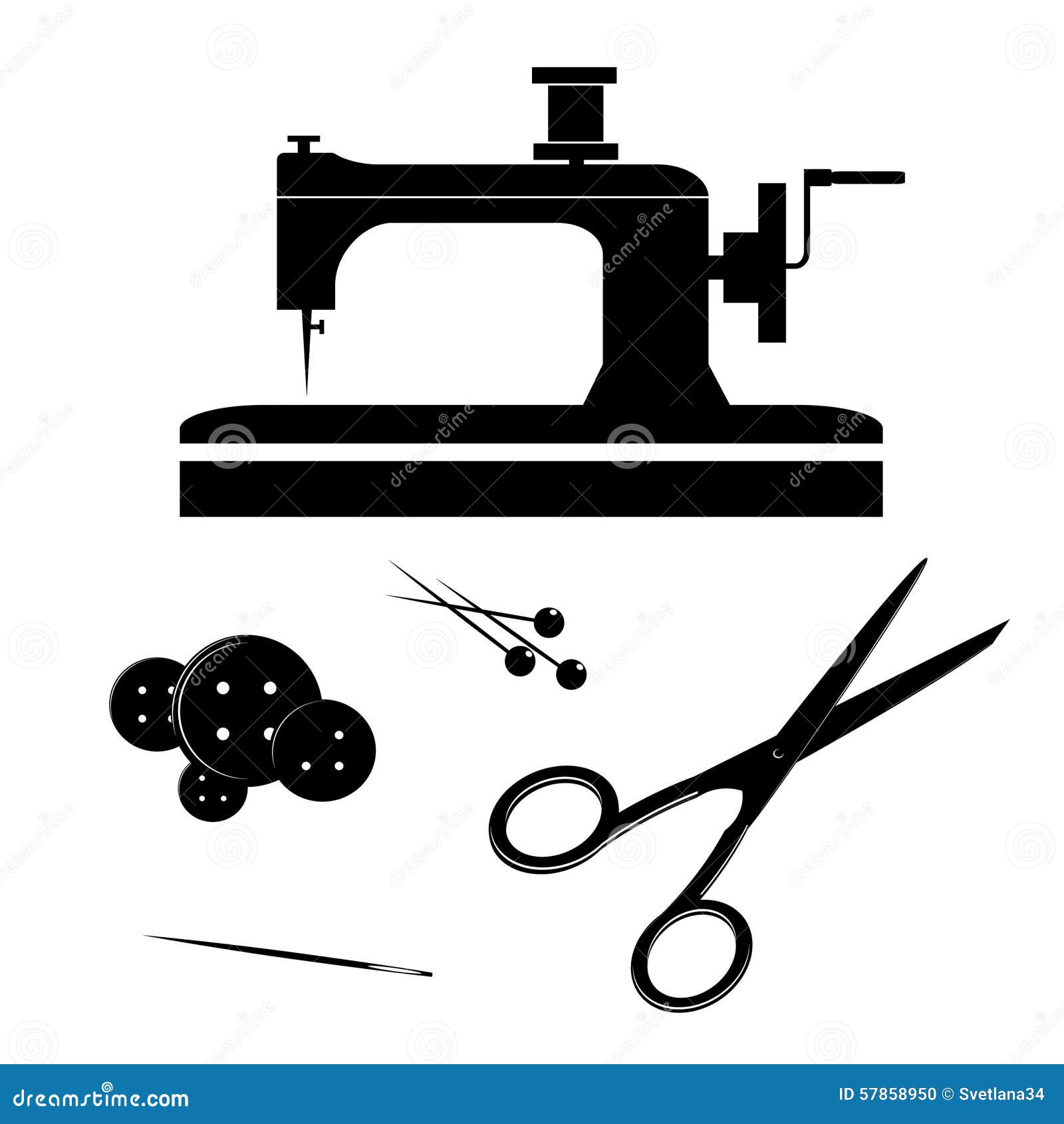 Icon Sewing Machine. Vector Illustration | CartoonDealer.com #57858950