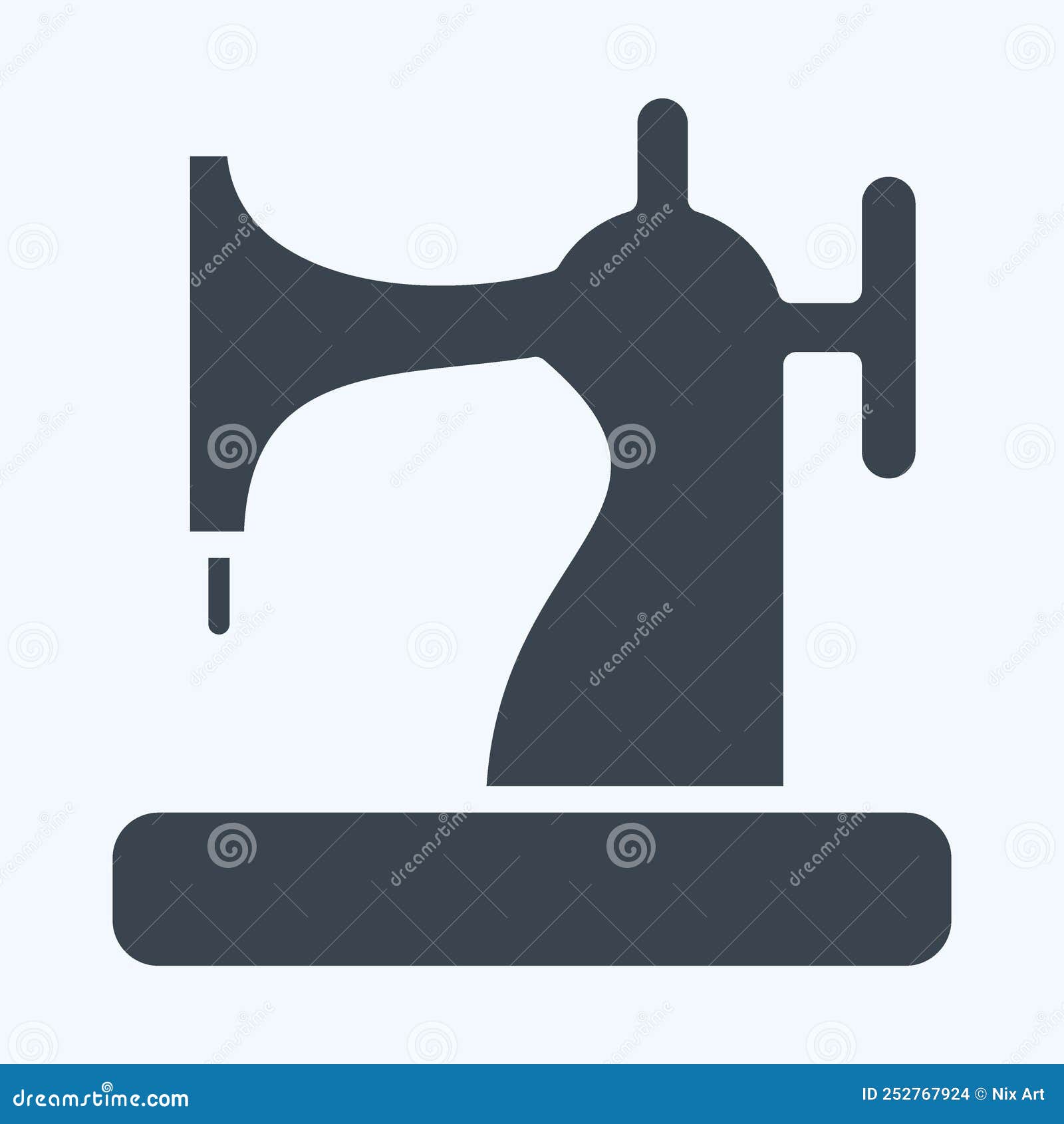 Icon Sewing Machine. Suitable for Education Symbol. Glyph Style. Simple ...