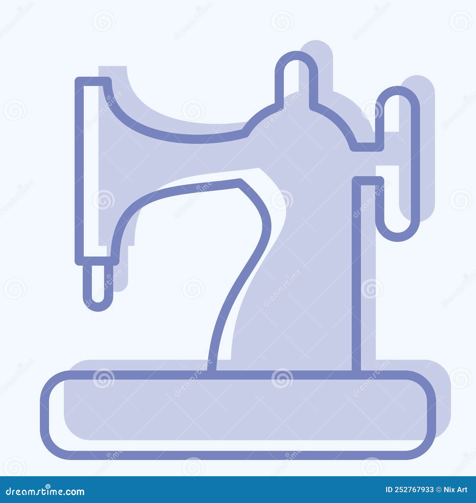 Icon Sewing Machine. Suitable for Education Symbol. Two Tone Style ...