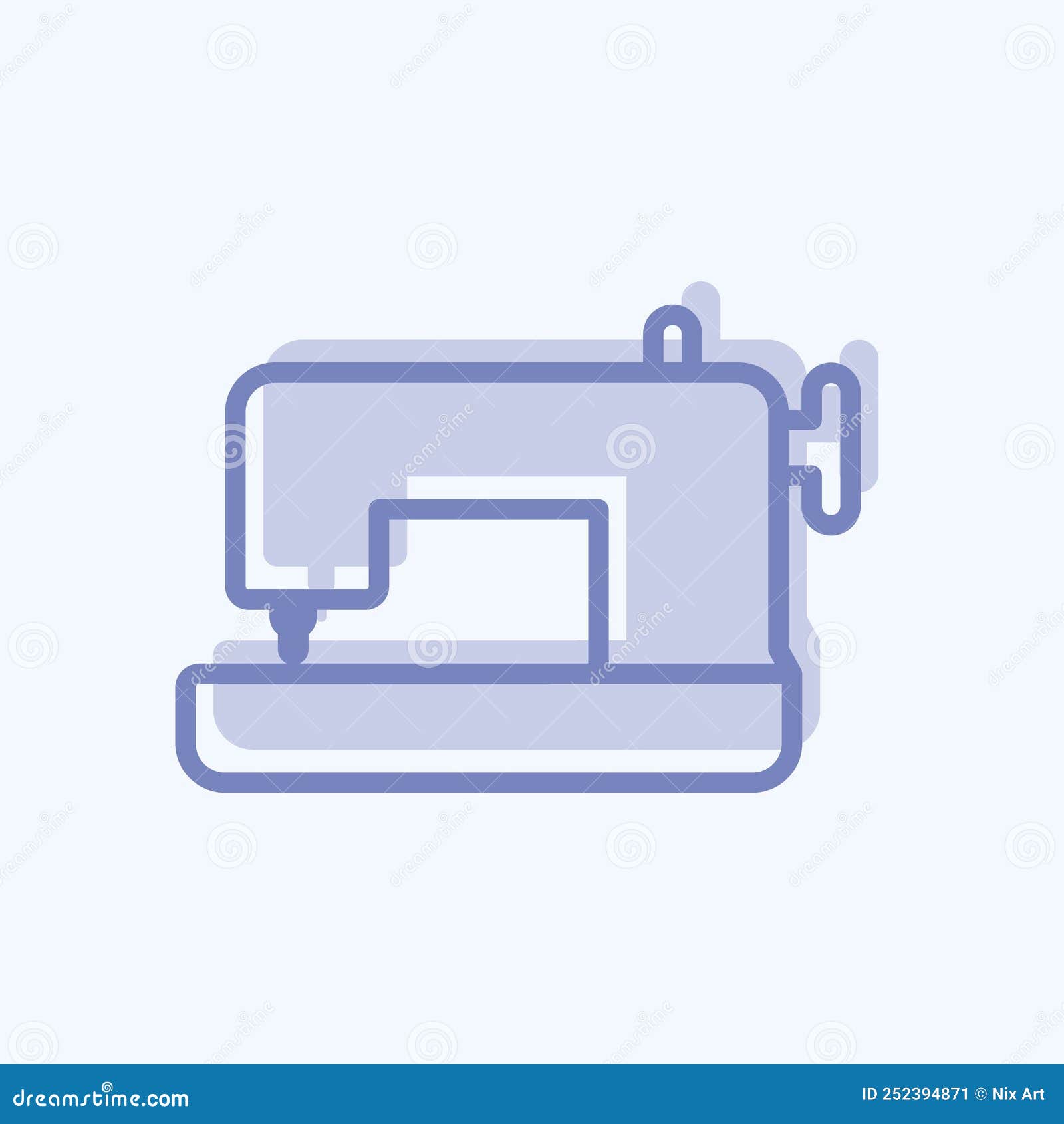 Icon Sewing Machine. Suitable for Home Symbol. Two Tone Style. Simple ...