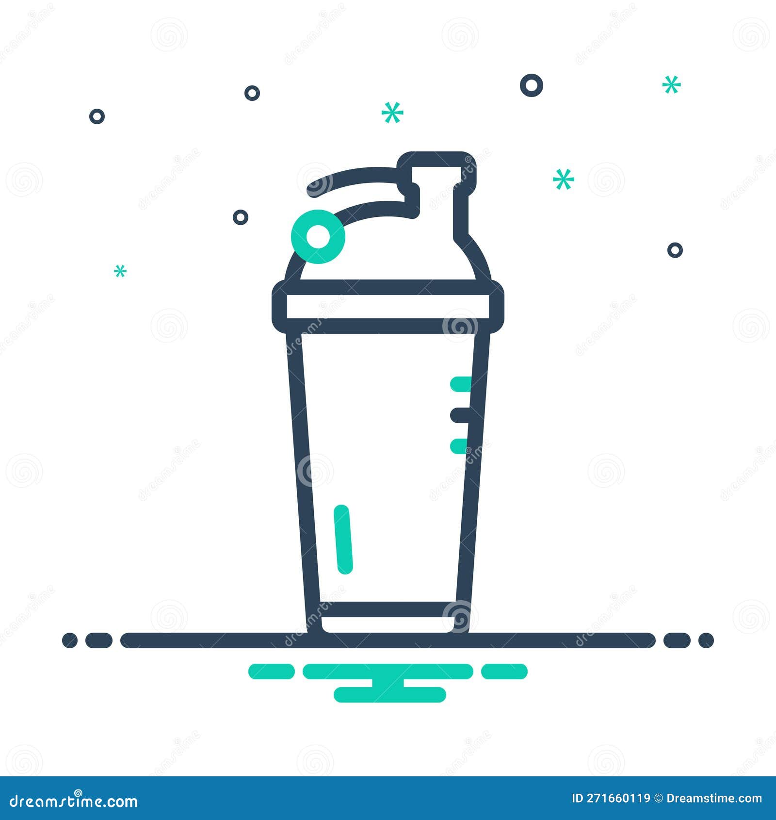 Mix Icon for Shake, Water Bottle and Sjaker Stock Vector - Illustration ...