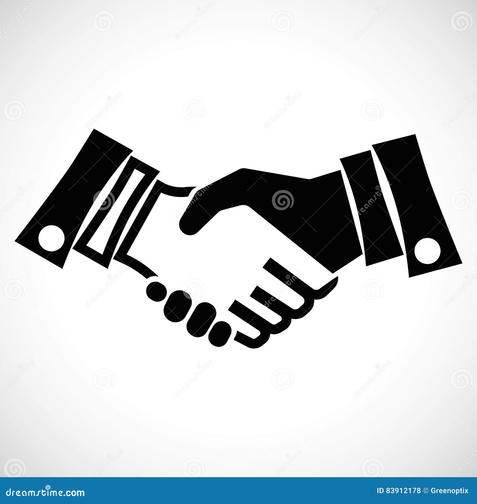 Icon Shape Flat Design Handshake Stock Vector - Illustration of ...