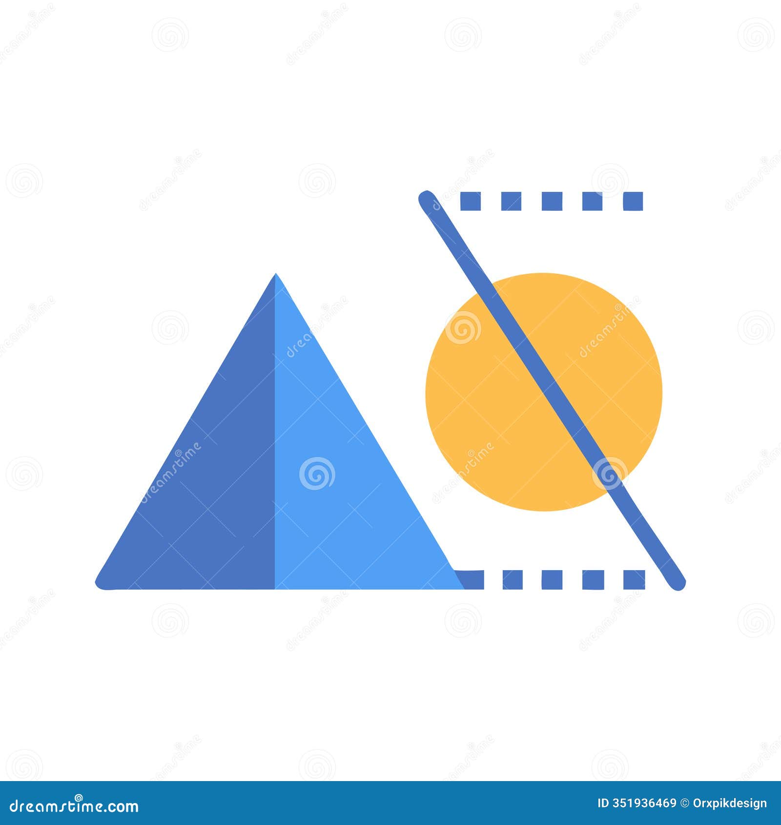 Icon for Shapes and Angles stock vector. Illustration of study - 351936469