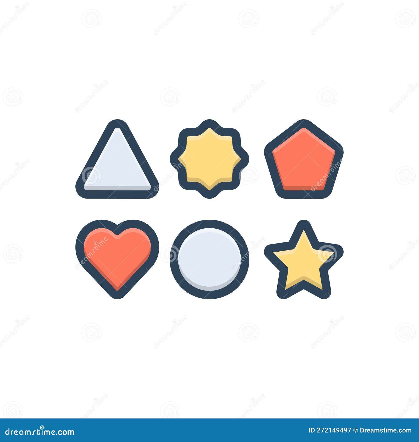 Color Illustration Icon for Shapes, Feature and Structure Stock ...