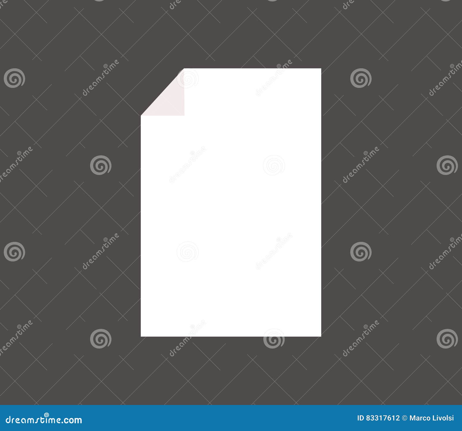 Icon Sheet of Paper Illustrated Stock Illustration - Illustration of ...