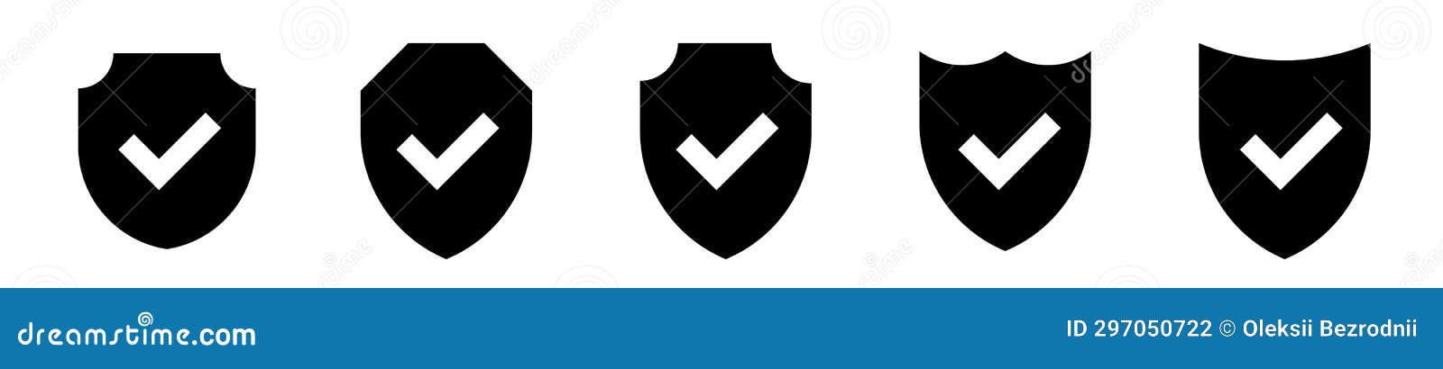 Icon Shield Check Mark Solid Black Stock Illustration - Illustration of ...