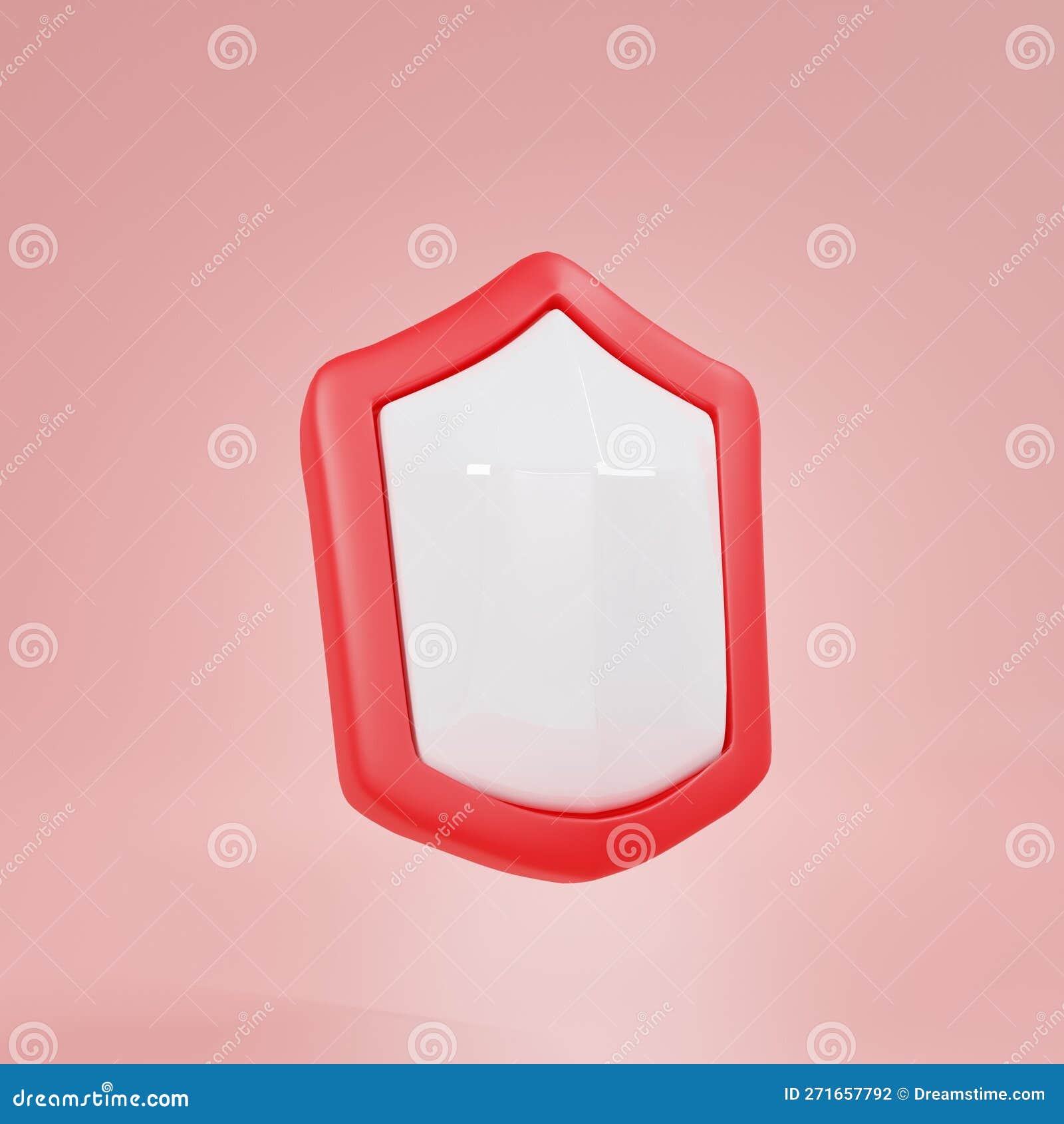 Icon Shield 3d Rendering Minimal. Stock Illustration - Illustration of ...