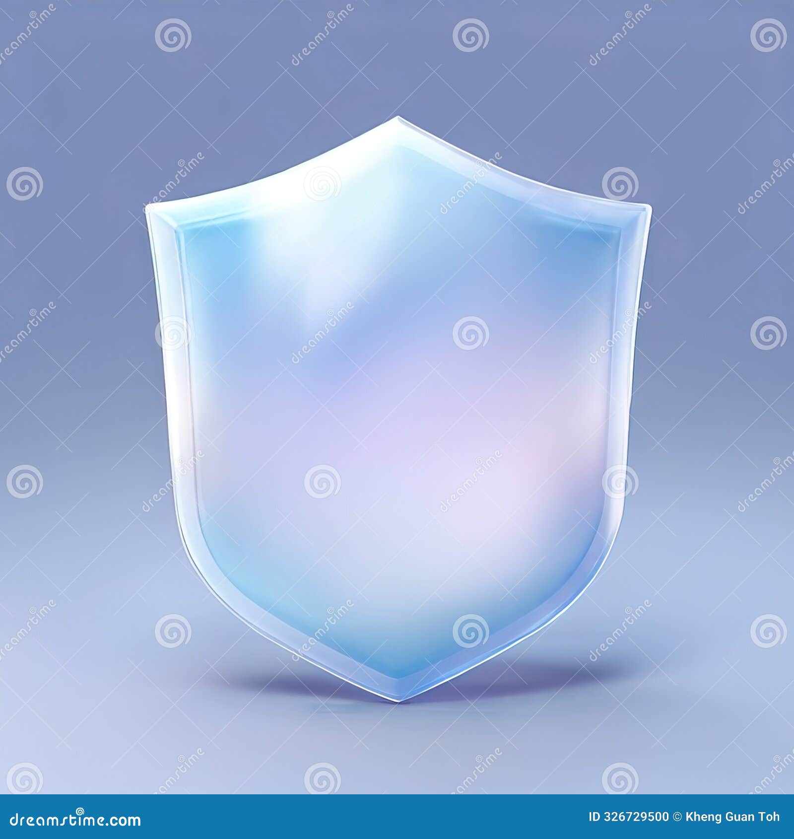 Icon of Shield, Glossy Glass Style Stock Illustration - Illustration of ...