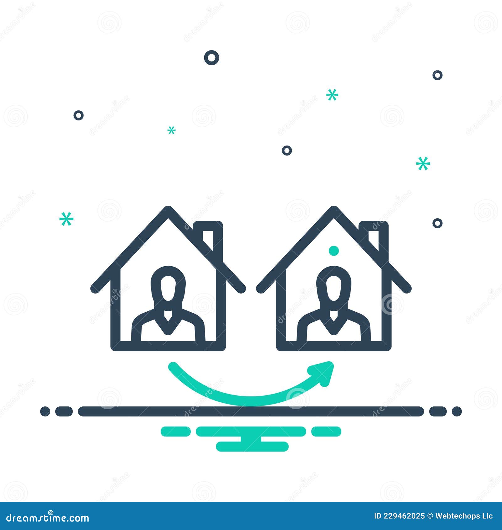 Mix Icon for Shift, Reposition and Dislodge Stock Vector - Illustration ...