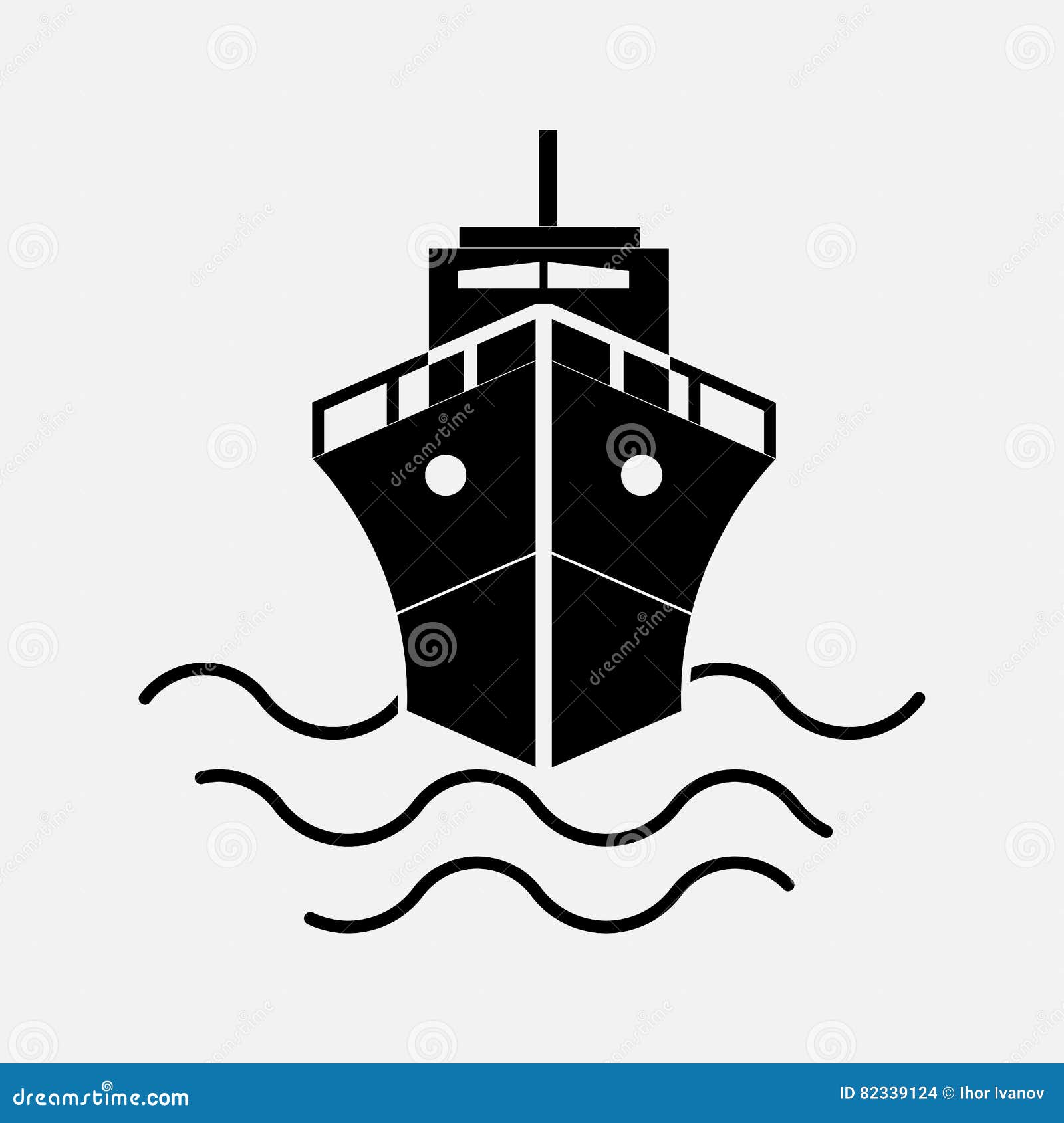 Icon Ship, Journey Sea Port, Image Stock Illustration - Illustration of ...