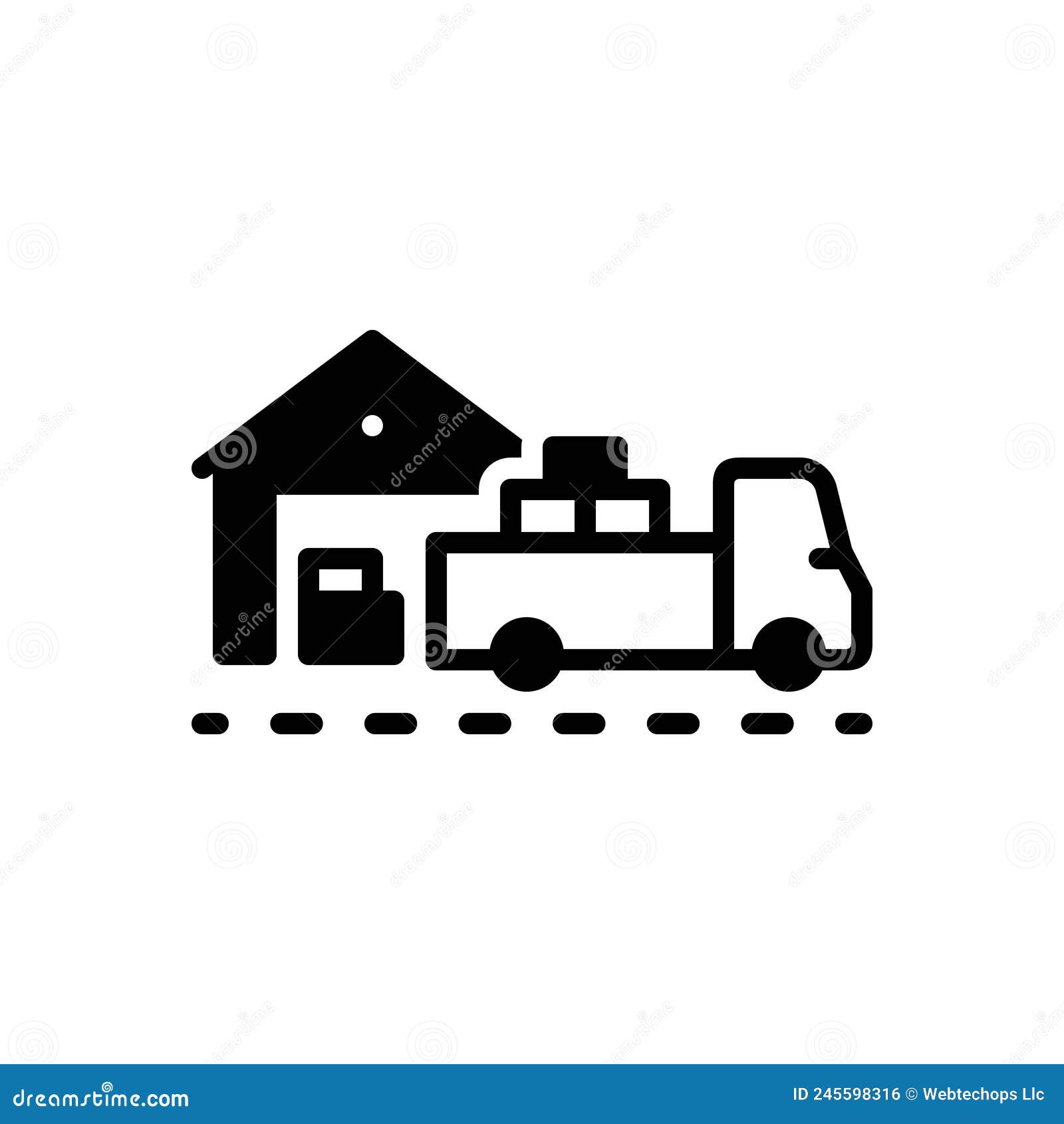 Black Solid Icon for Shipments, Cargo and Freight Stock Vector ...