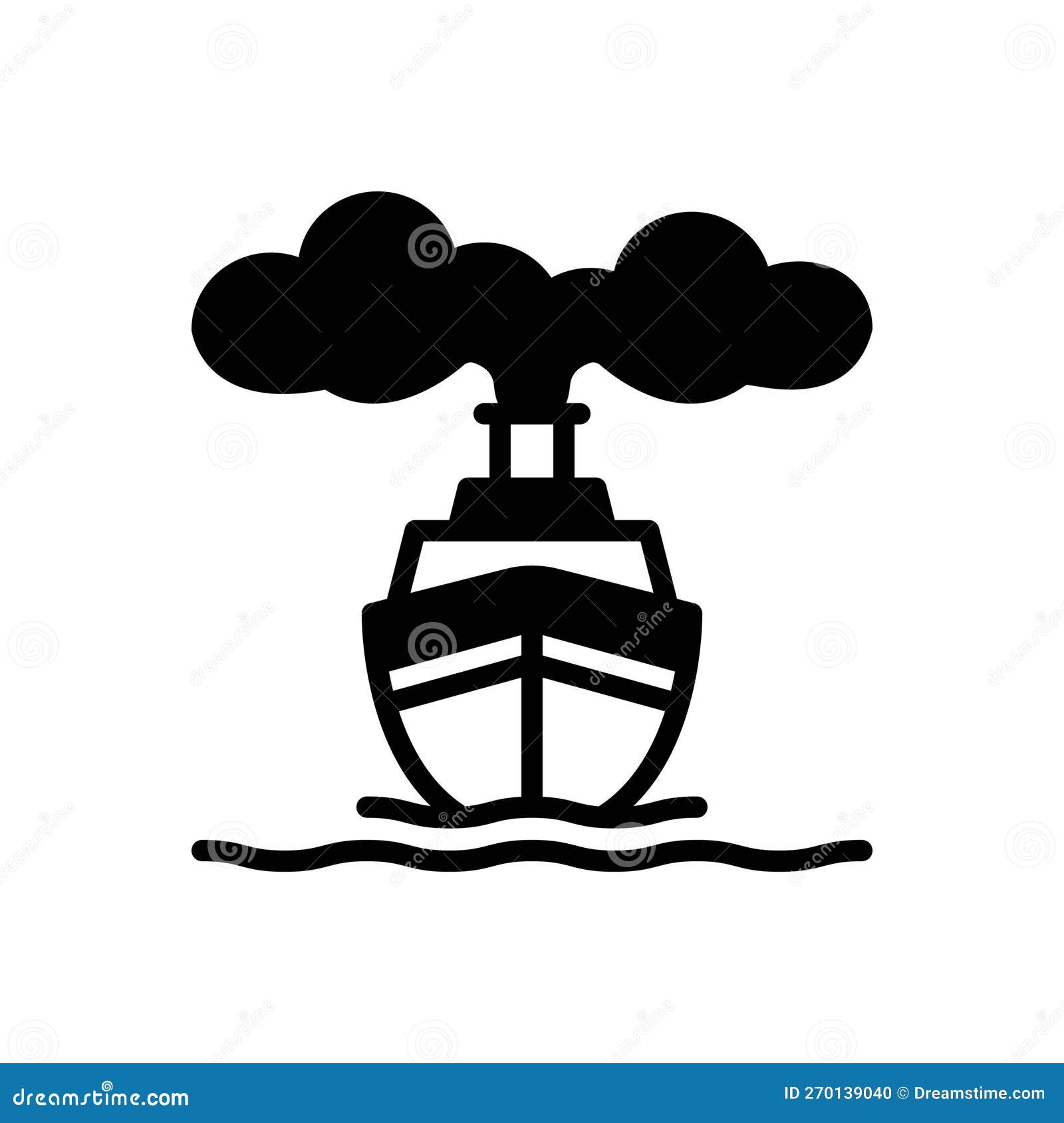 Black Solid Icon For Ships, Marine And Lifeboat Vector Illustration | CartoonDealer.com #270139040