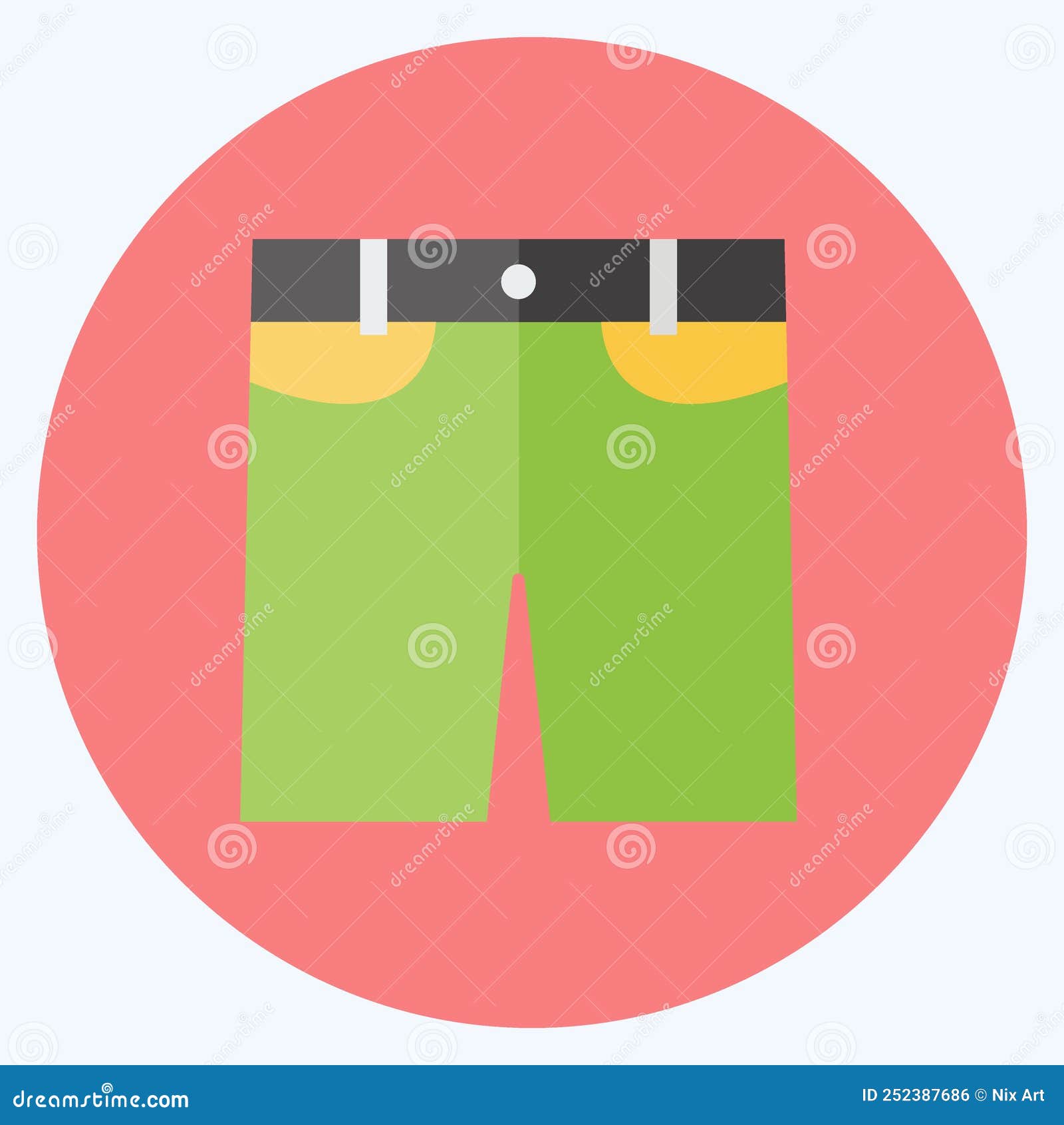 Icon Shorts. Suitable for Men Accessories Symbol. Flat Style. Simple ...