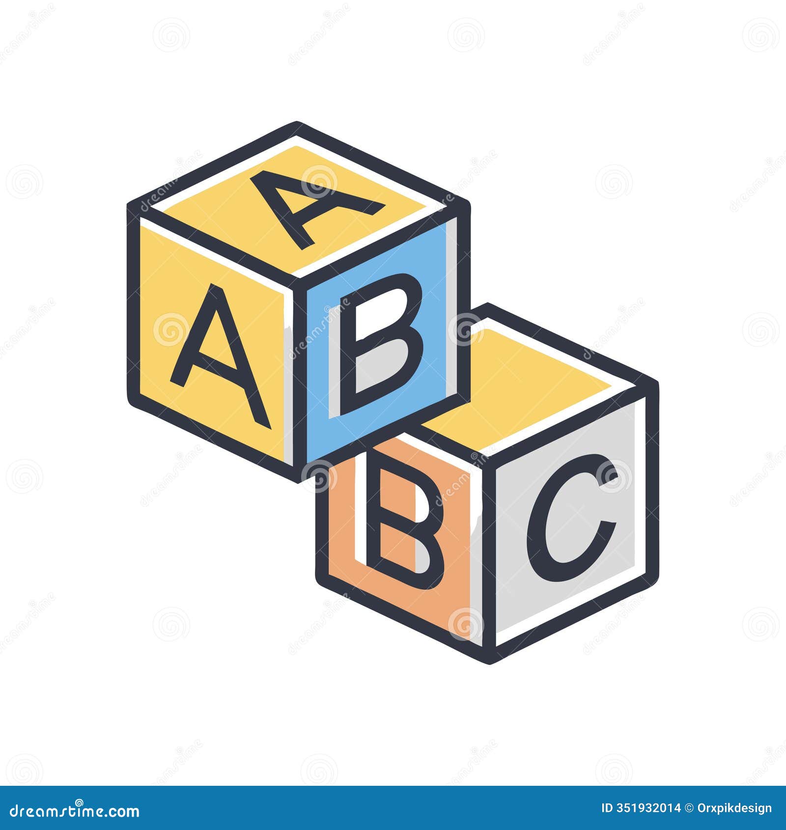 Alphabet Cubes Silhouette Set Cartoon Vector | CartoonDealer.com #267121589