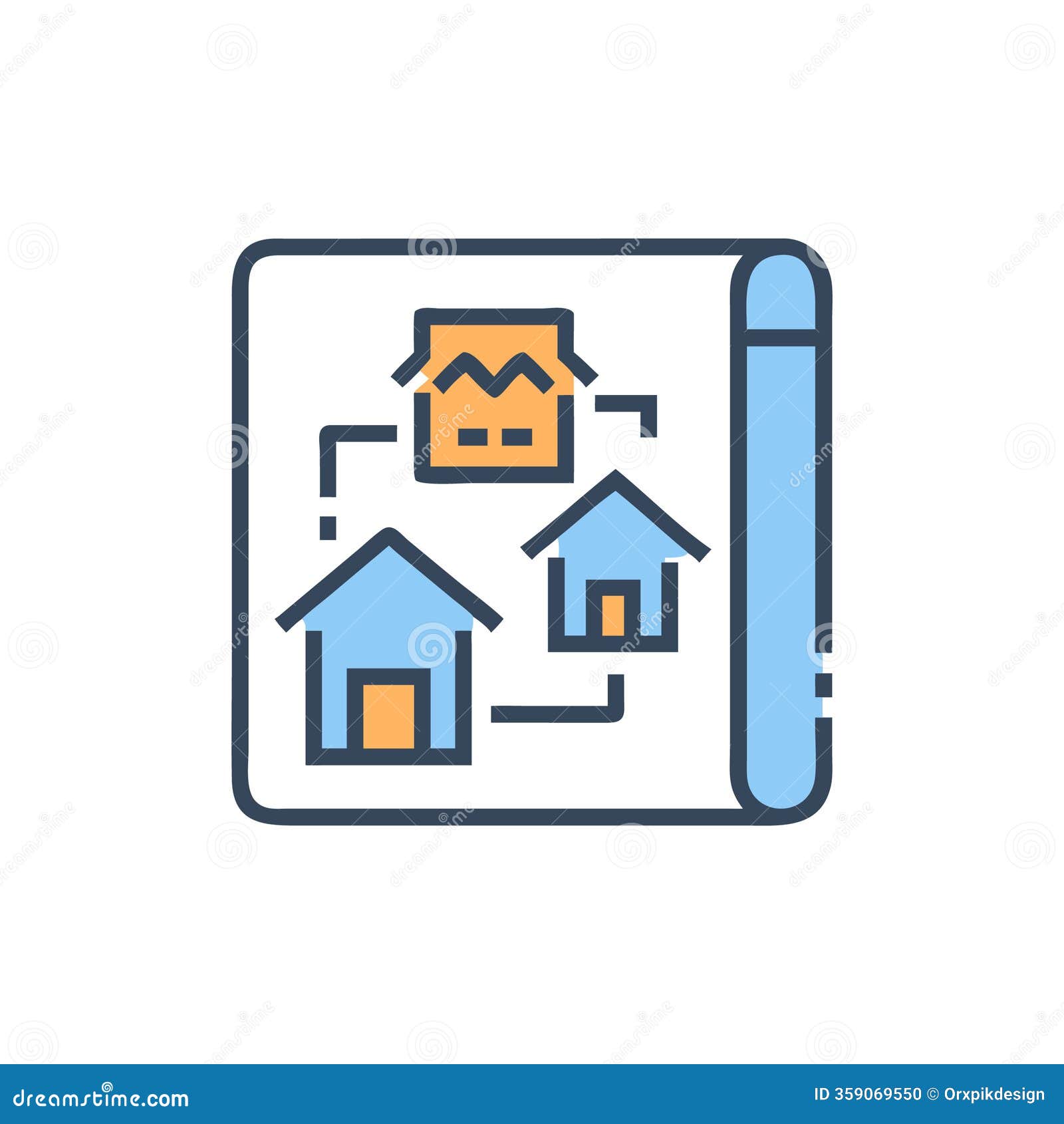 Housing Development Plan Icon For Resource Allocation Royalty-Free ...