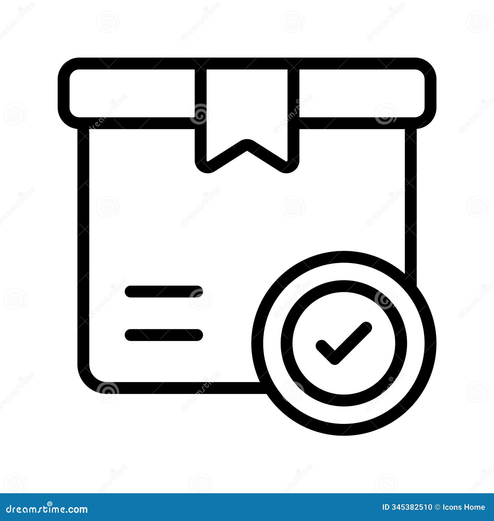 Icon Showing Confirmation of Order Completion Stock Illustration ...