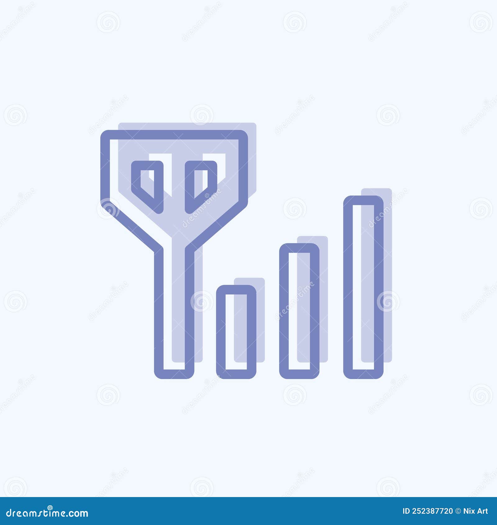 Icon Signals. Suitable for Mobile Apps Symbol. Two Tone Style. Simple ...