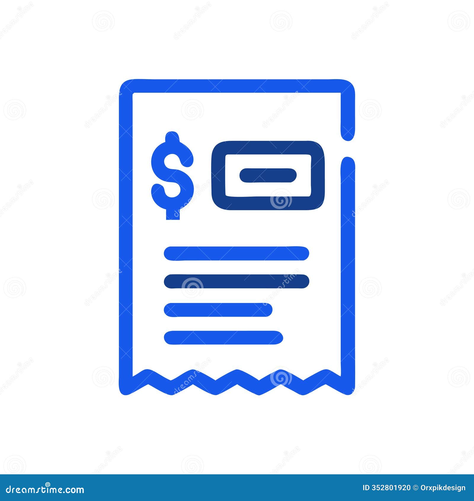 Receipt Icon for Transaction Records Stock Vector - Illustration of ...
