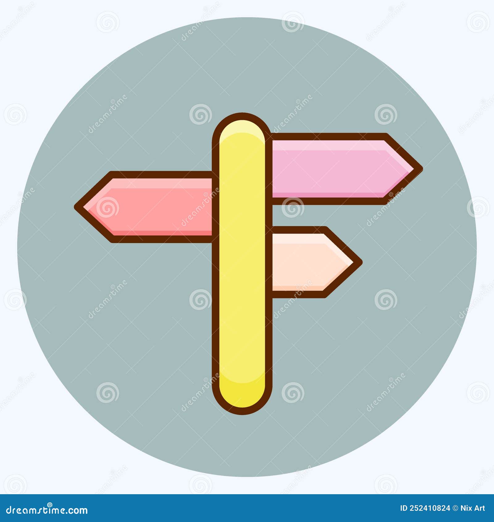Icon Signpost. Suitable for Education Symbol. Flat Style. Simple Design ...