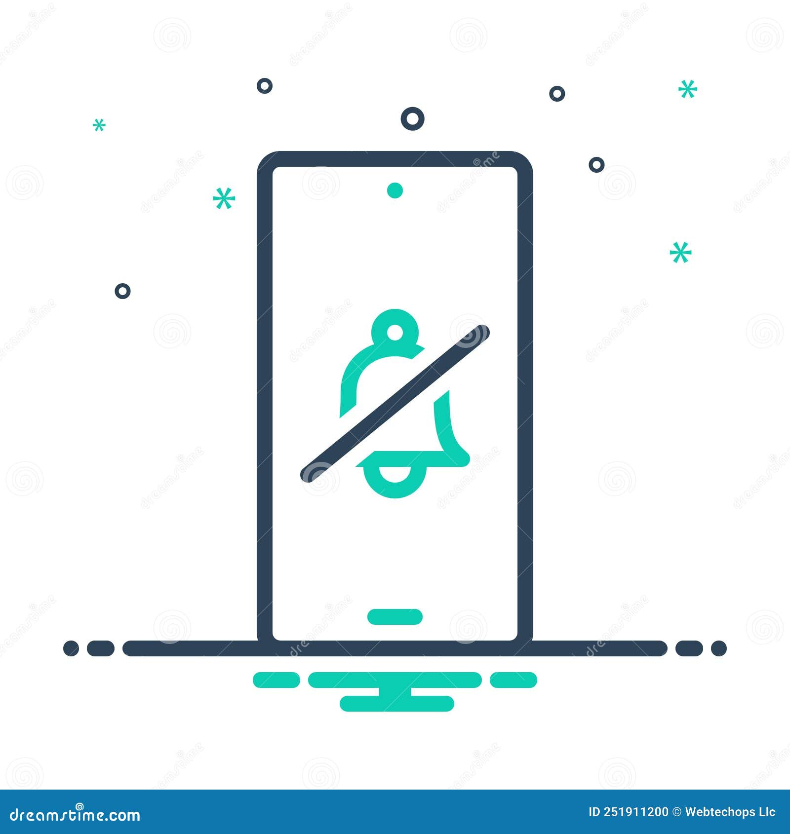 Mix Icon for Silent, Phone and Silence Stock Vector - Illustration of ...