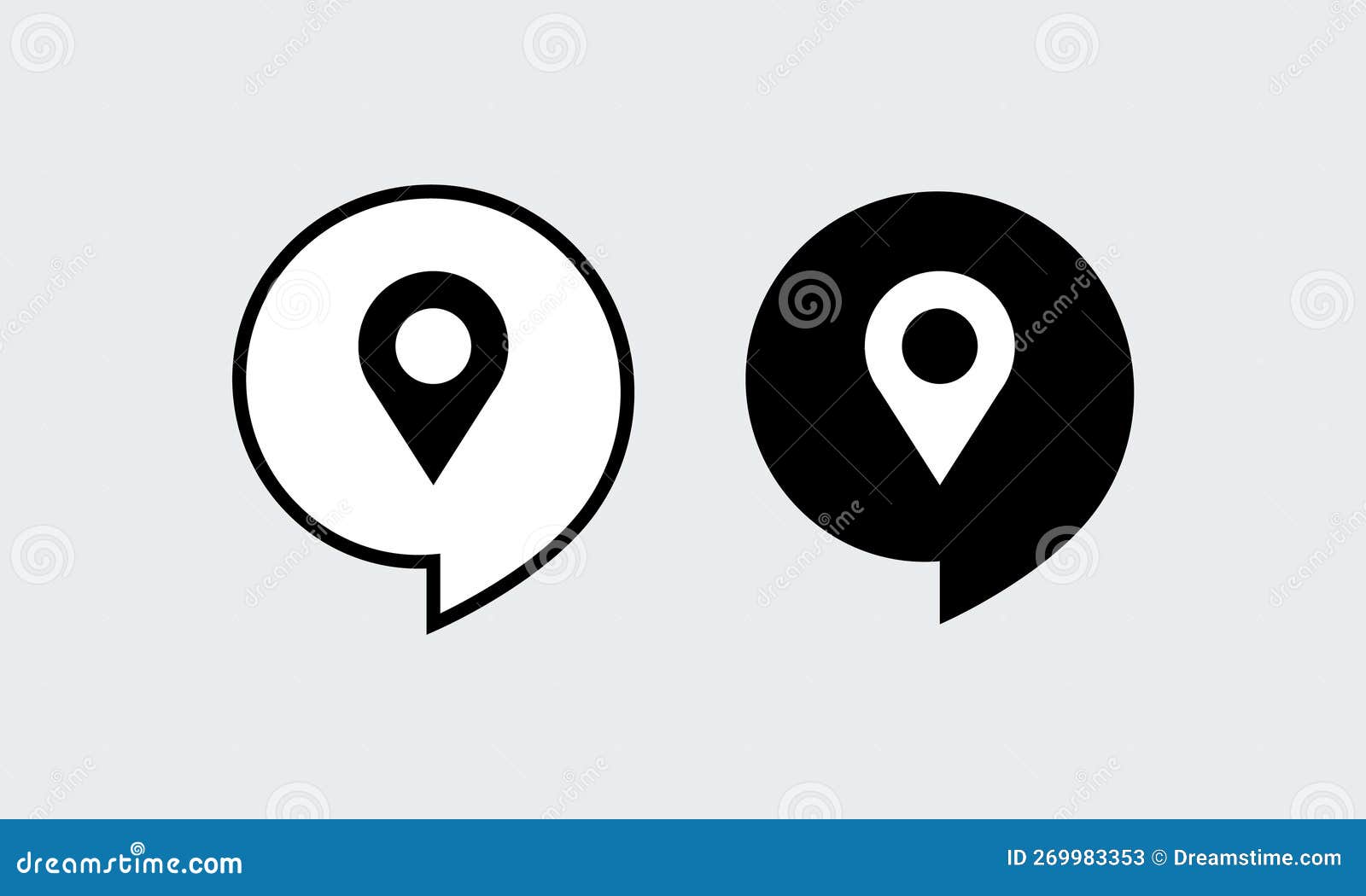 Icon Simple Pin, Logo Point Location, Vector Illustration Symbol Design ...