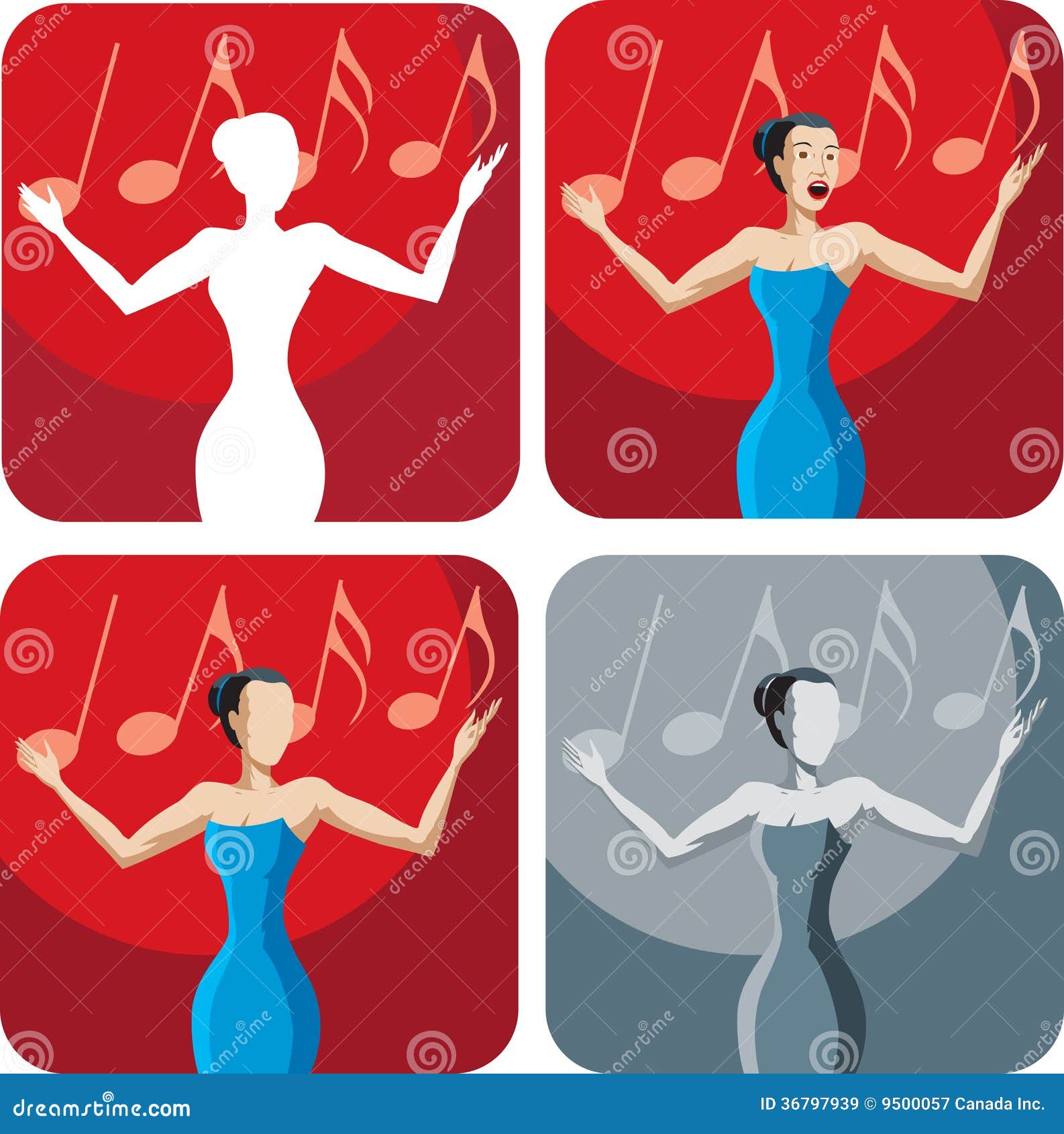 Icon of a singer stock vector. Illustration of beautiful - 36797939