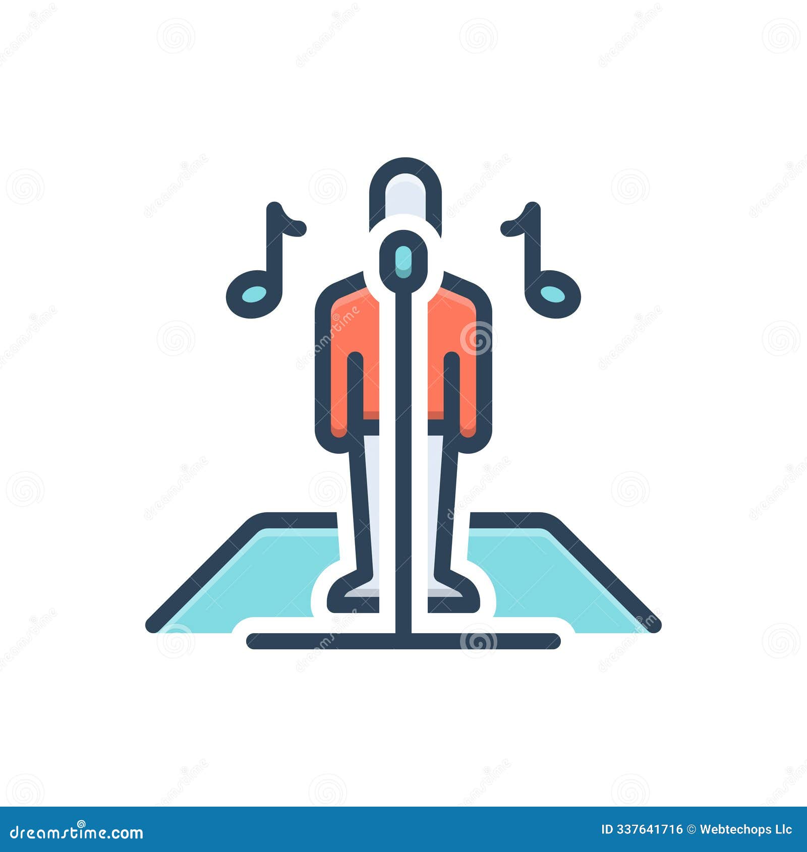 Color Illustration Icon for Singing, Singer and Talent Stock ...