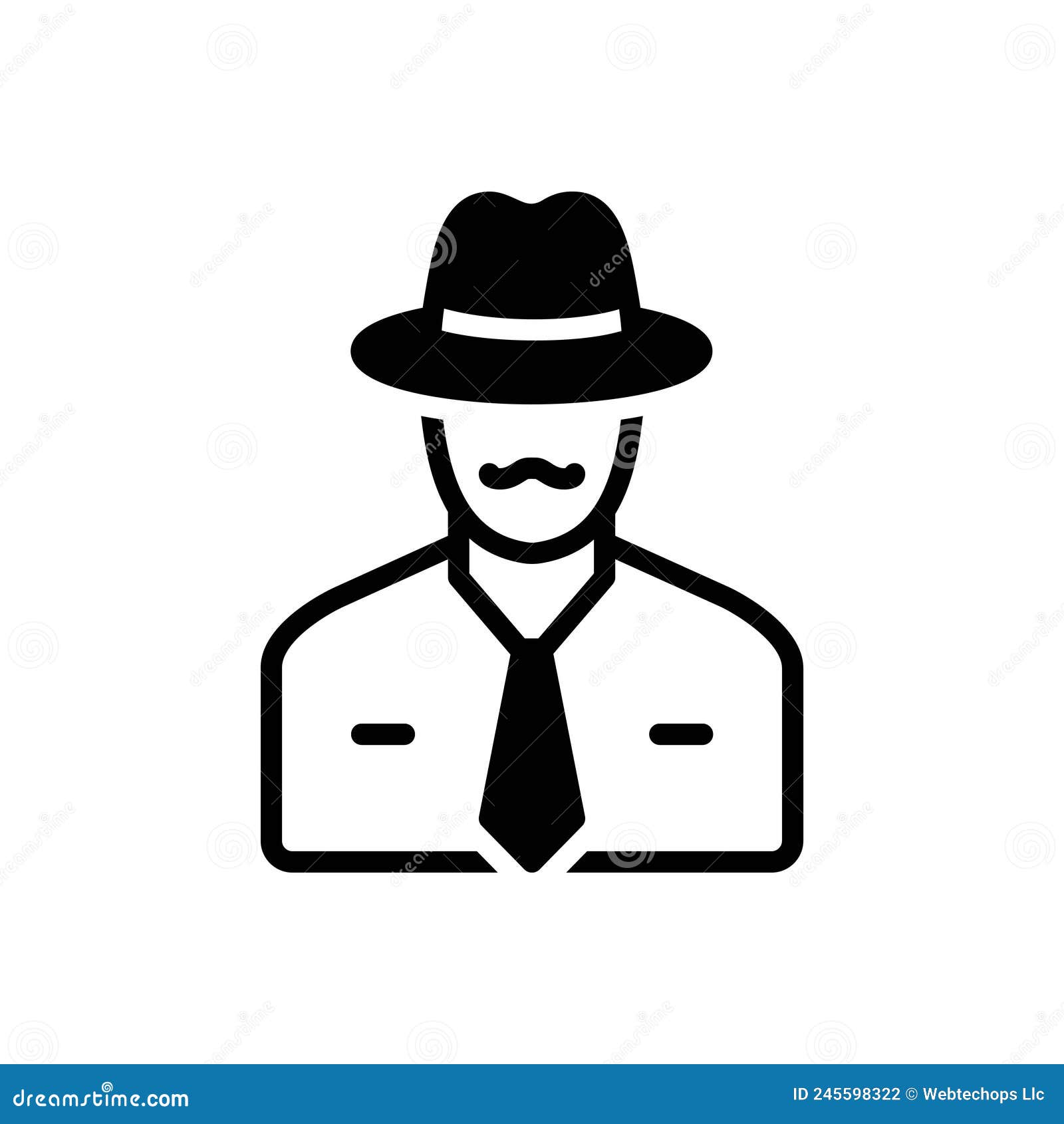 Black Solid Icon for Sir, Mr and Gentleman Stock Vector - Illustration ...