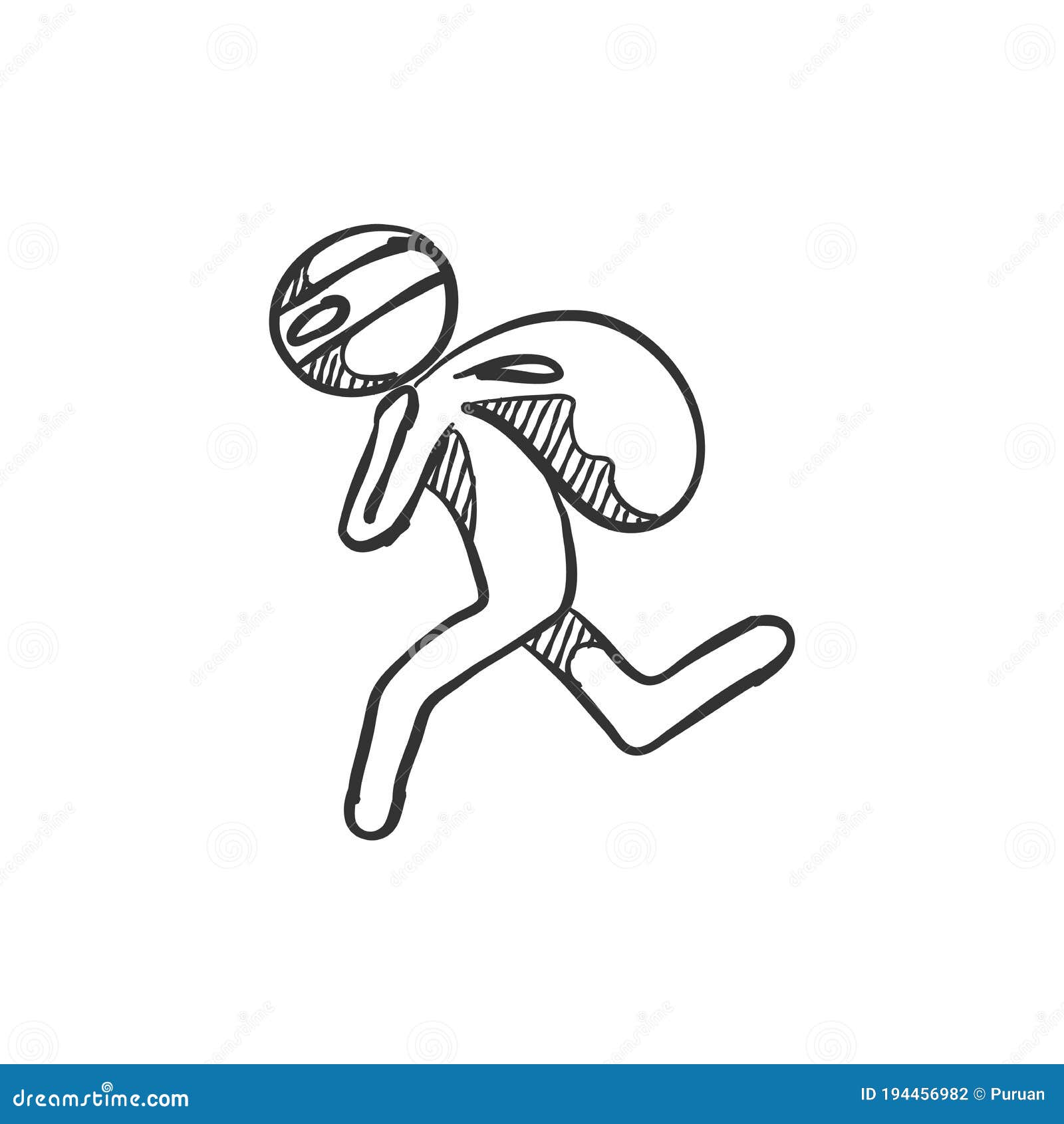 Icon in Sketch Style. Hand Drawn Vector Illustration.Burglar Icon in ...