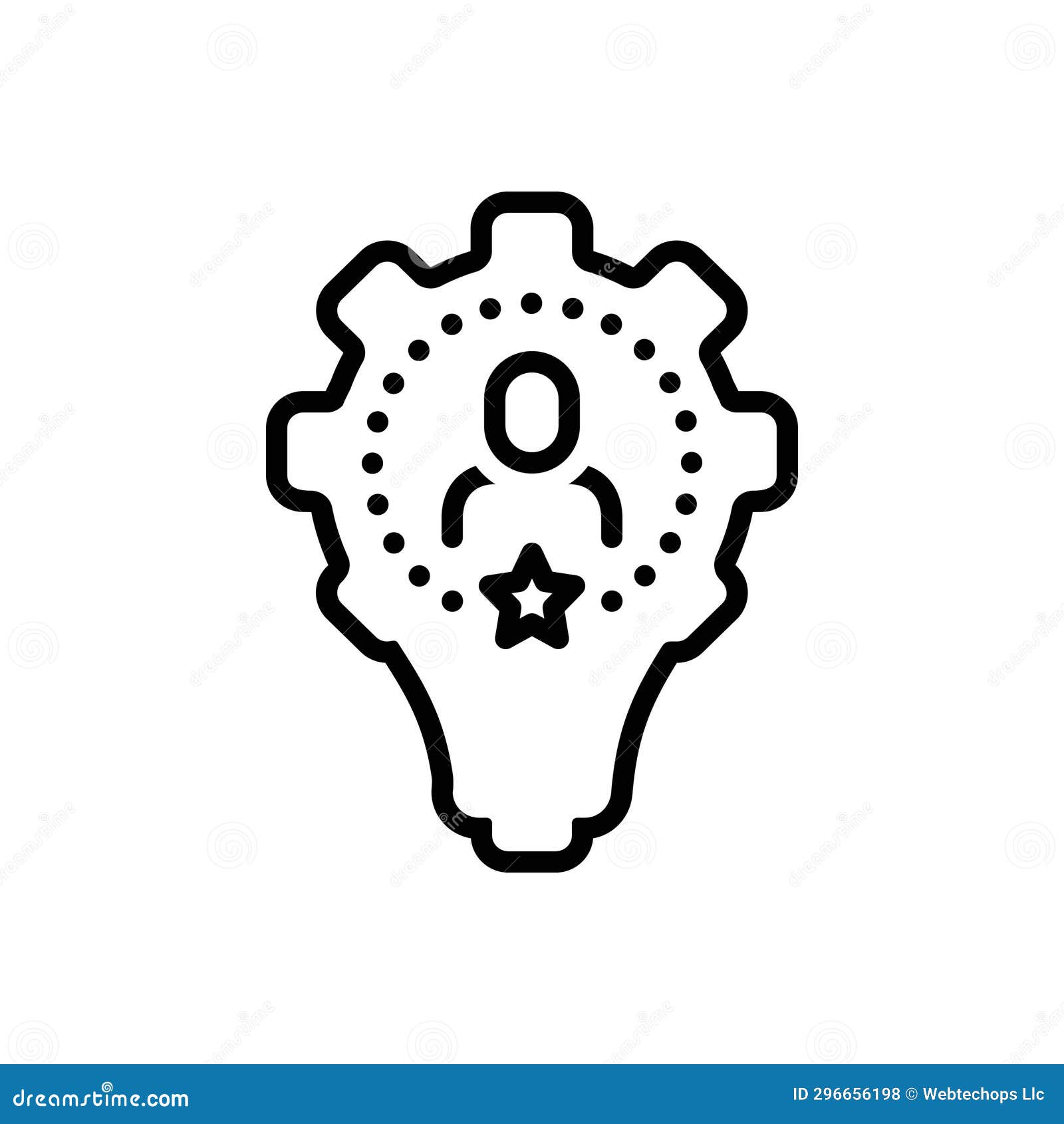 Skill Ability Icon. Skilled Employee. Gear And Hand Symbol Of Talents ...