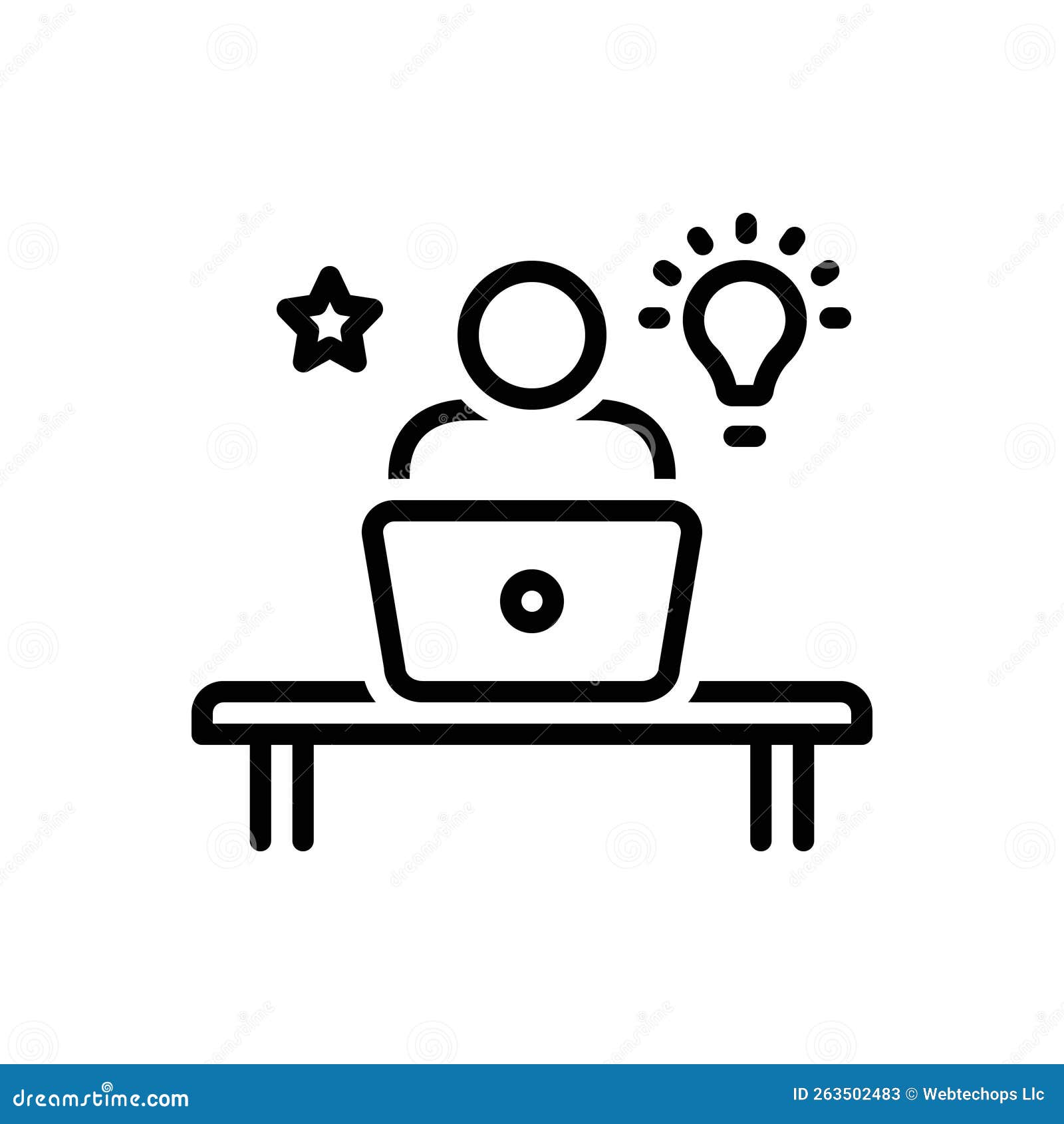 Black Line Icon for Skill, Ability and Talent Stock Vector ...