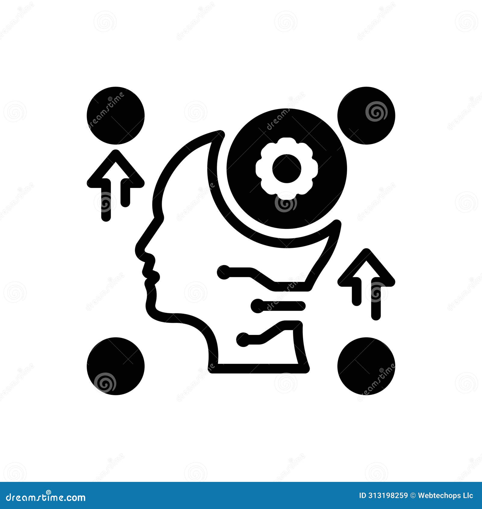 Black Solid Icon for Skill Development, Skill and Talent Stock ...