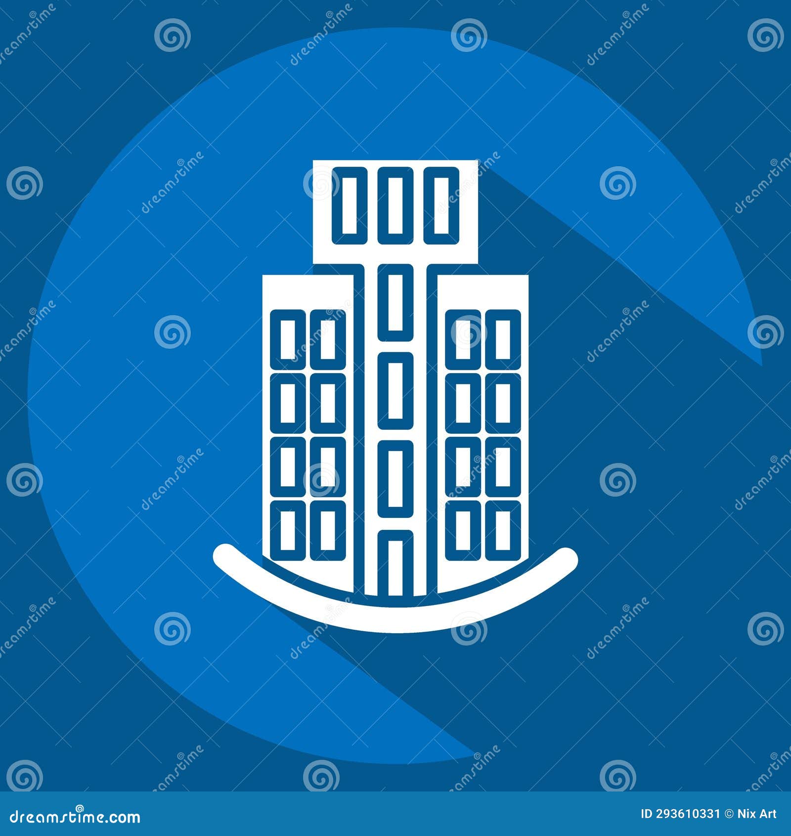 Icon Skyscraper. Related To Icon Building Symbol. Long Shadow Style ...