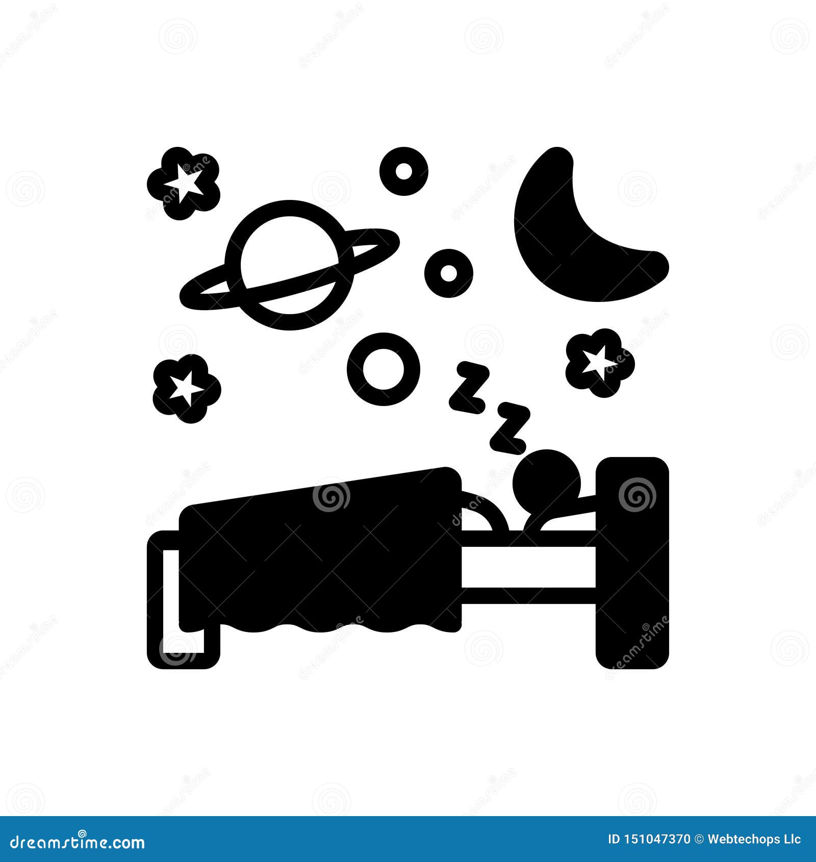 Black Solid Icon for Sleep, Slumber and Shut Stock Vector ...