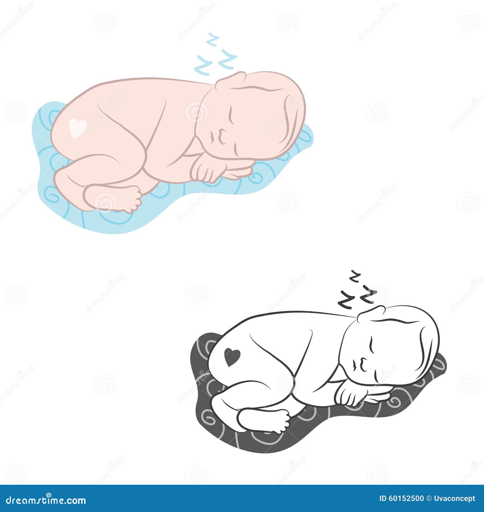 Icon sleeping baby stock vector. Illustration of body - 60152500