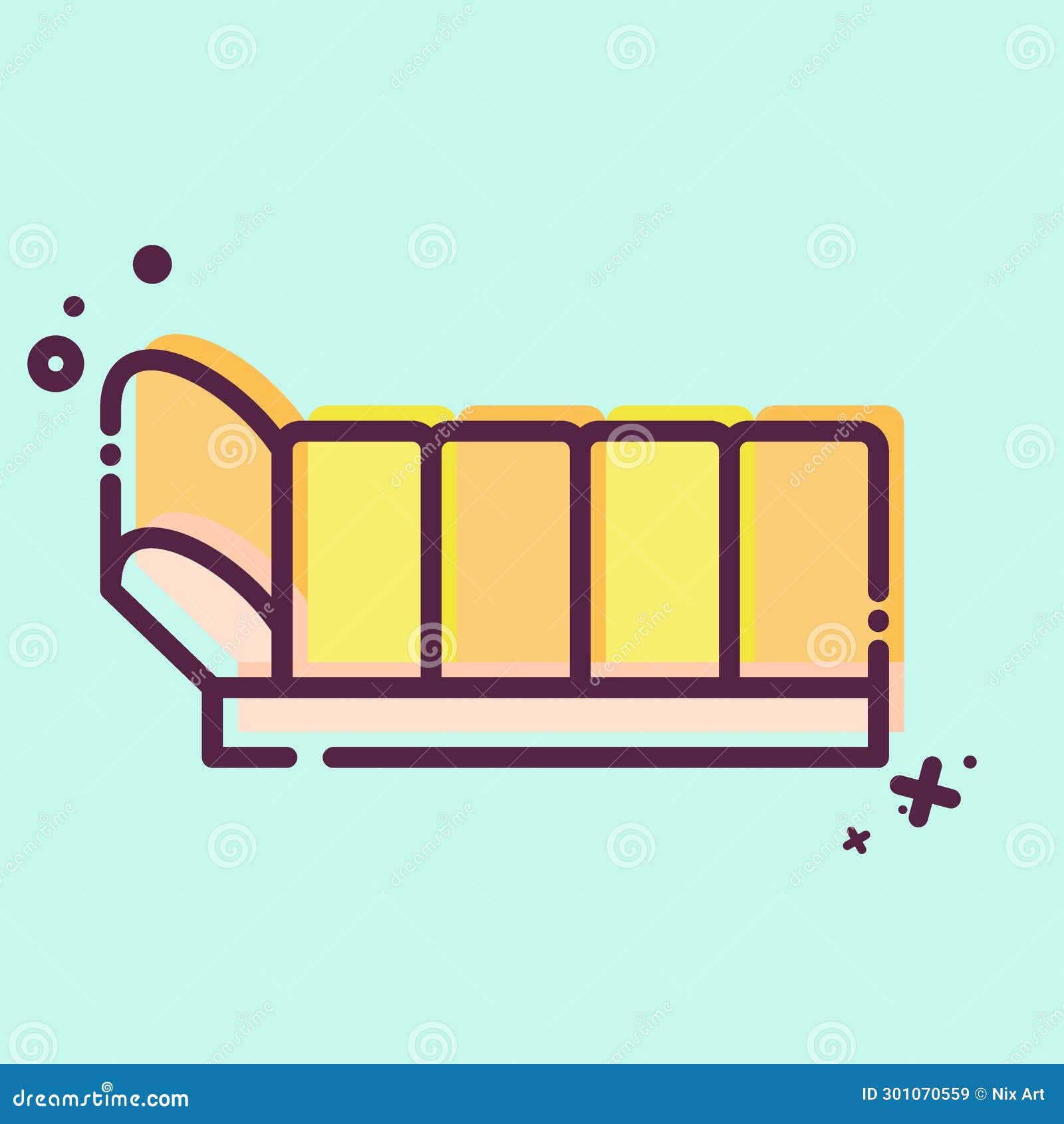 Icon Sleeping Bed. Related To Backpacker Symbol. MBE Style. Simple ...