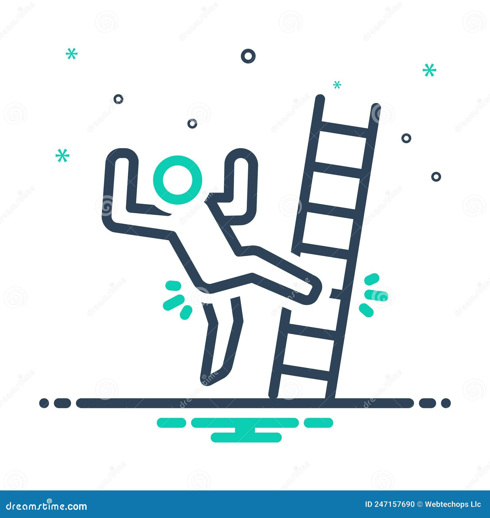 Mix Icon for Slip, Injury and Fall Stock Vector - Illustration of ...