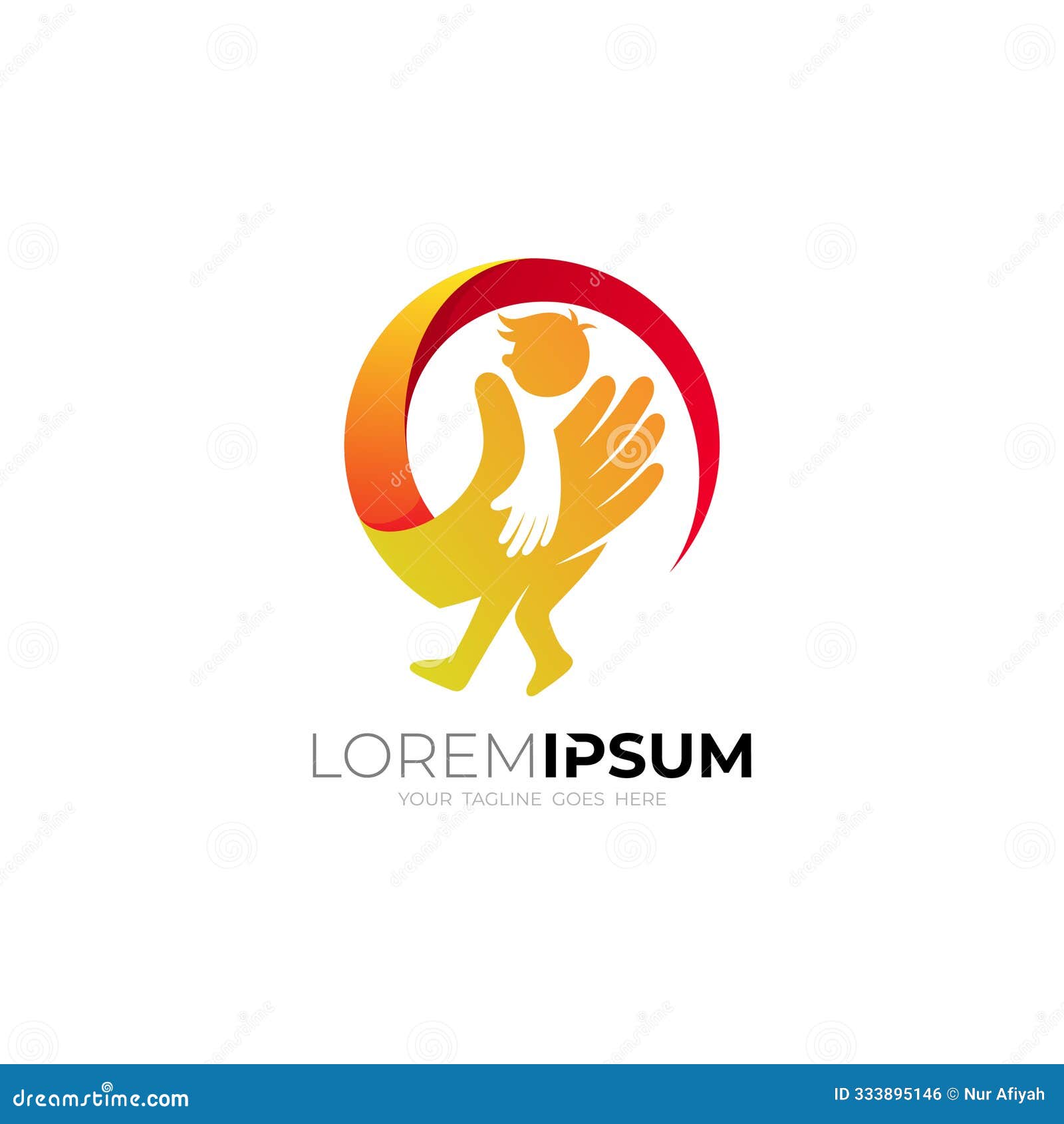 Icon of a Small Child Being Hugged, Unity Logos Stock Vector ...