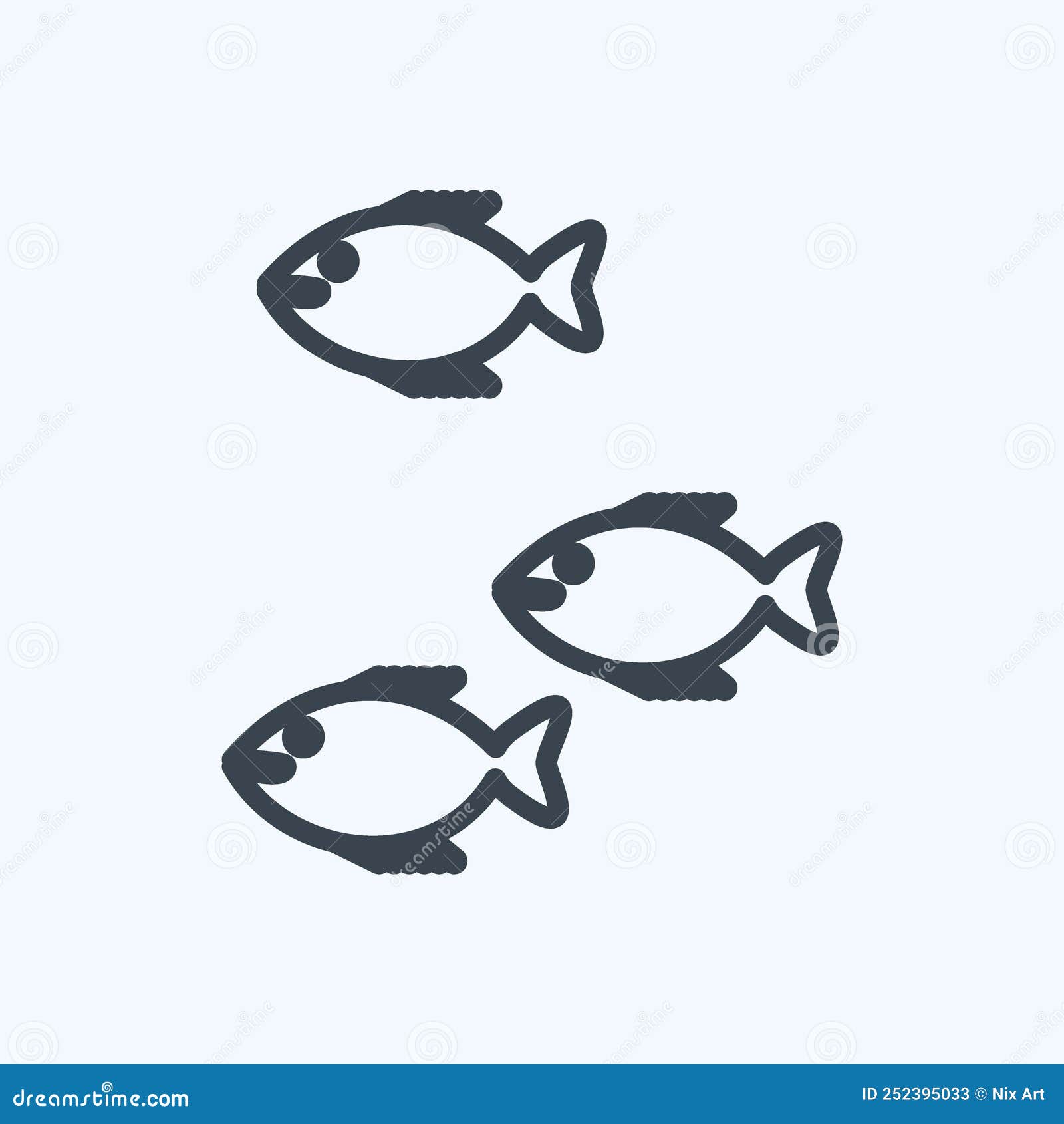 Icon Small Fish. Suitable for Sea Symbol. Line Style. Simple Design ...