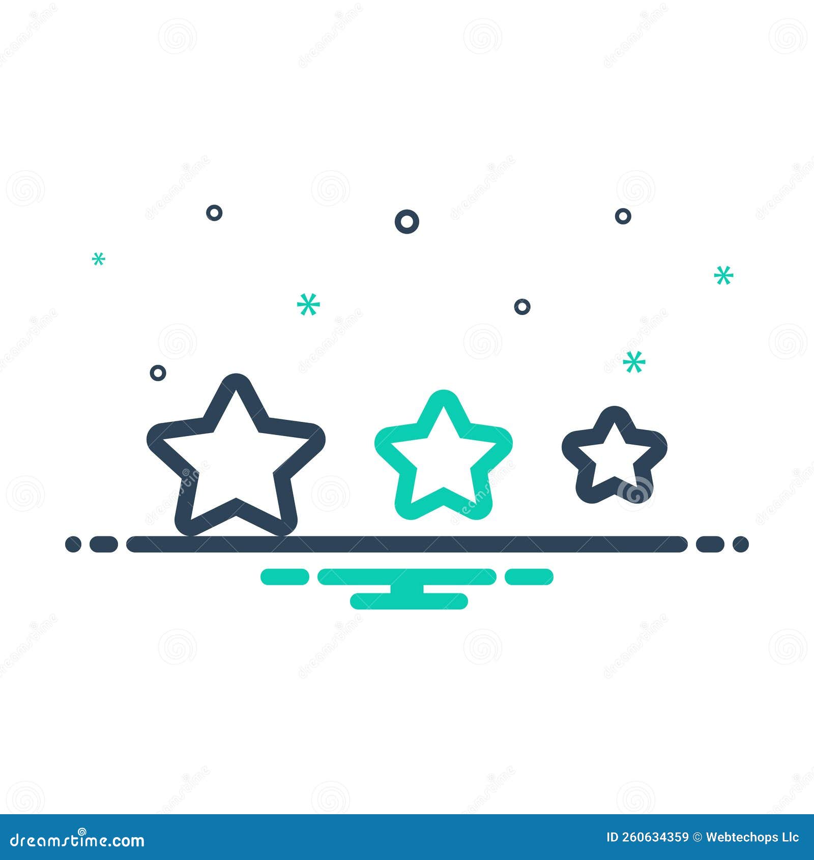 Mix Icon For Smallest, Star And Miniature Cartoon Vector ...