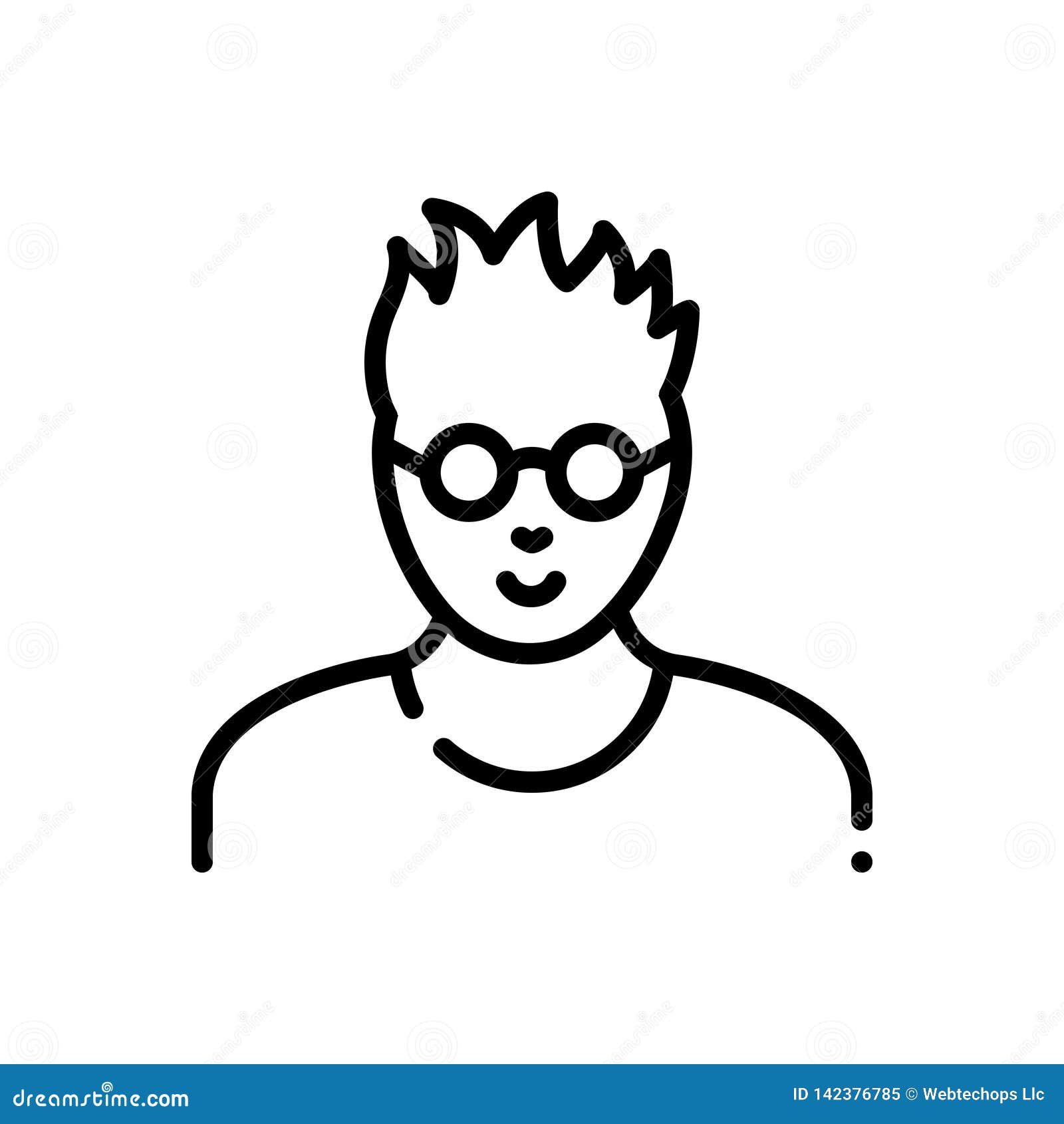 Black Line Icon for Smart, Clever and Slick Stock Vector - Illustration ...