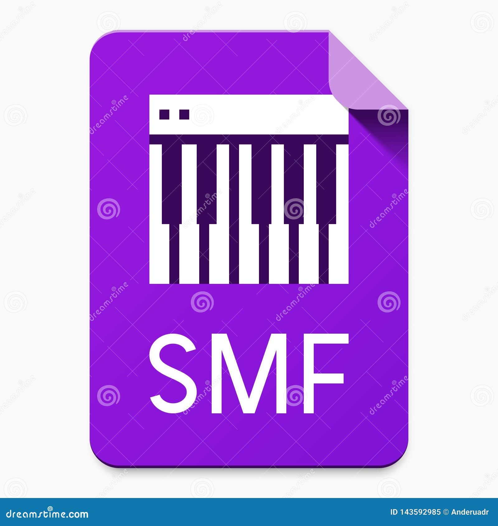 SMF Flat Style File Type Pictogram Stock Vector - Illustration of ...