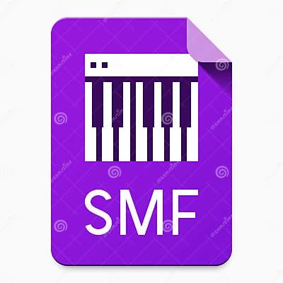 SMF Flat Style File Type Pictogram Stock Vector - Illustration of ...