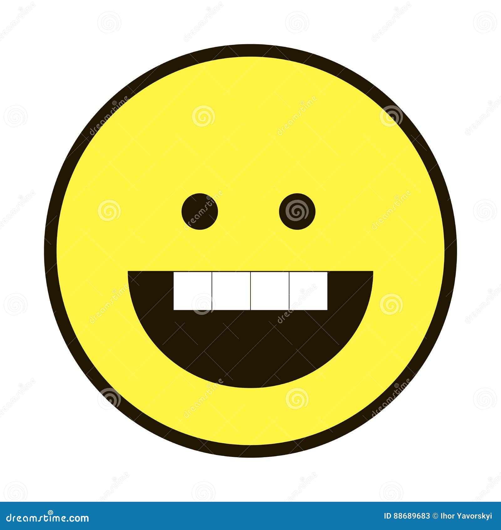 Icon Smile Smiley Yellow on a White Background Stock Vector ...