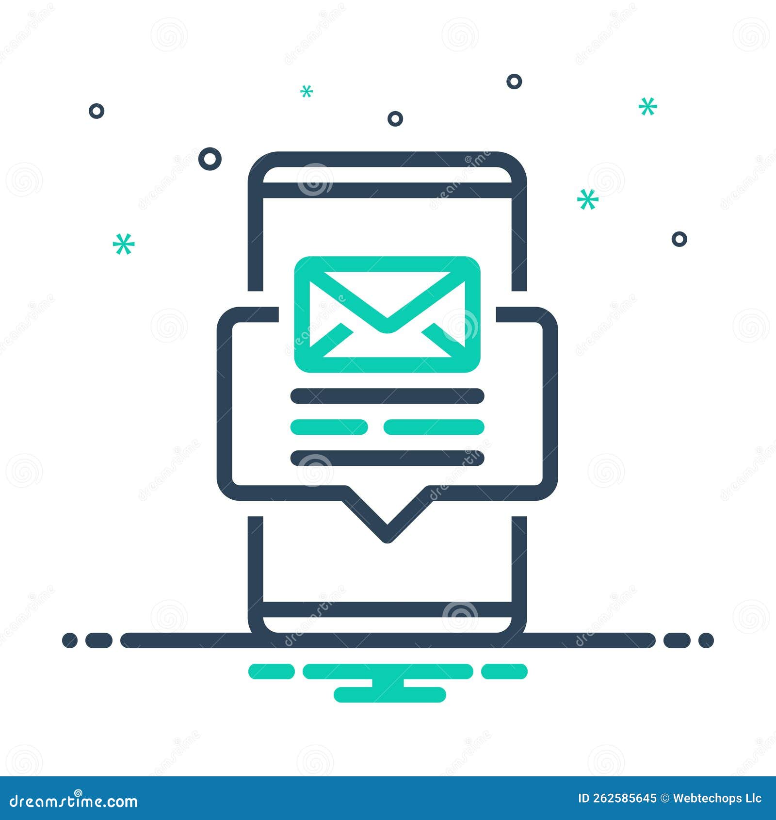 Mix Icon for Sms, Email and Phone Stock Vector - Illustration of ...