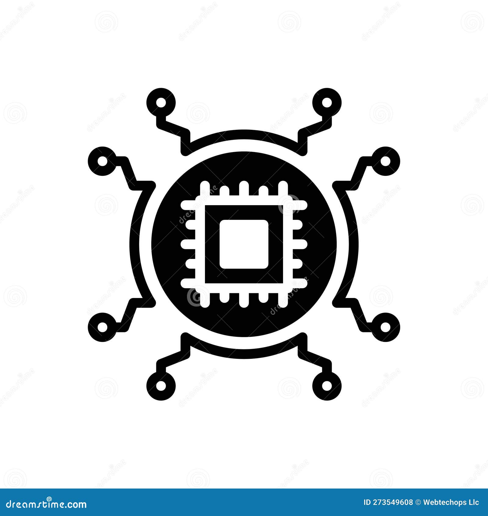 Black Solid Icon for Soc, Microchip and Device Stock Vector ...