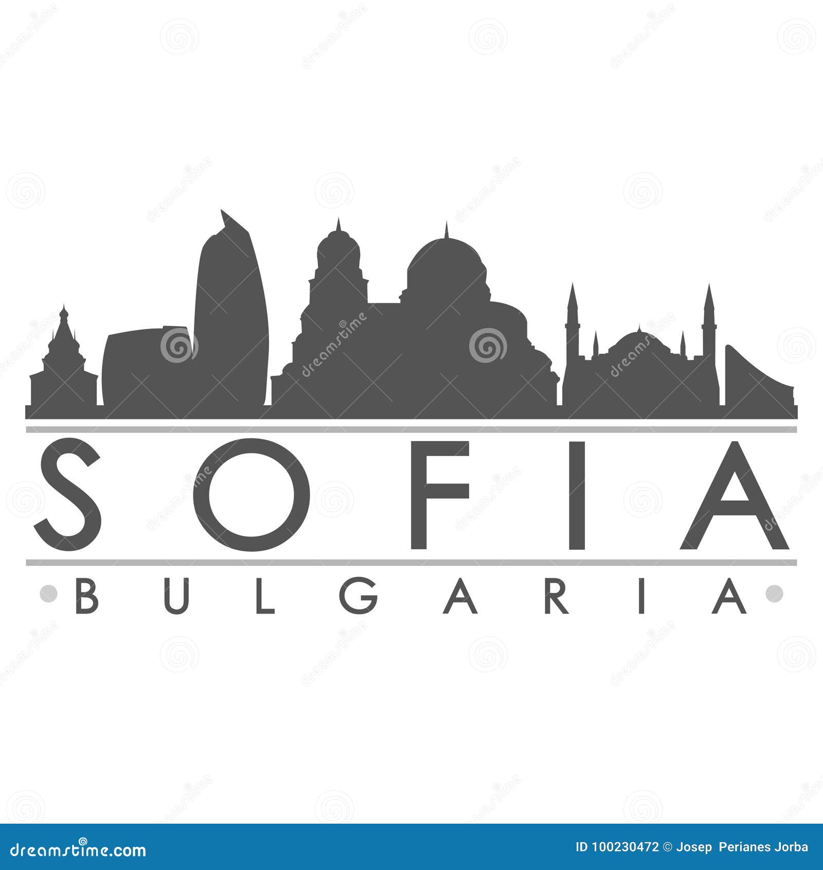 Sofia Silhouette Design City Vector Art Stock Vector - Illustration of ...